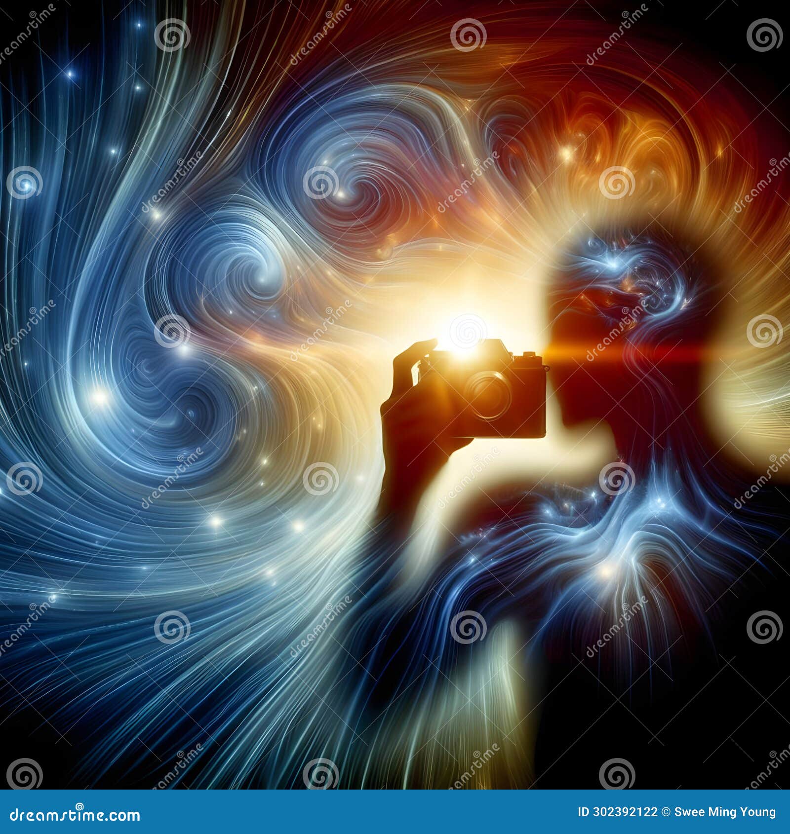 An Image of a Person S Inner Spiritual Revealed through a Camera that ...