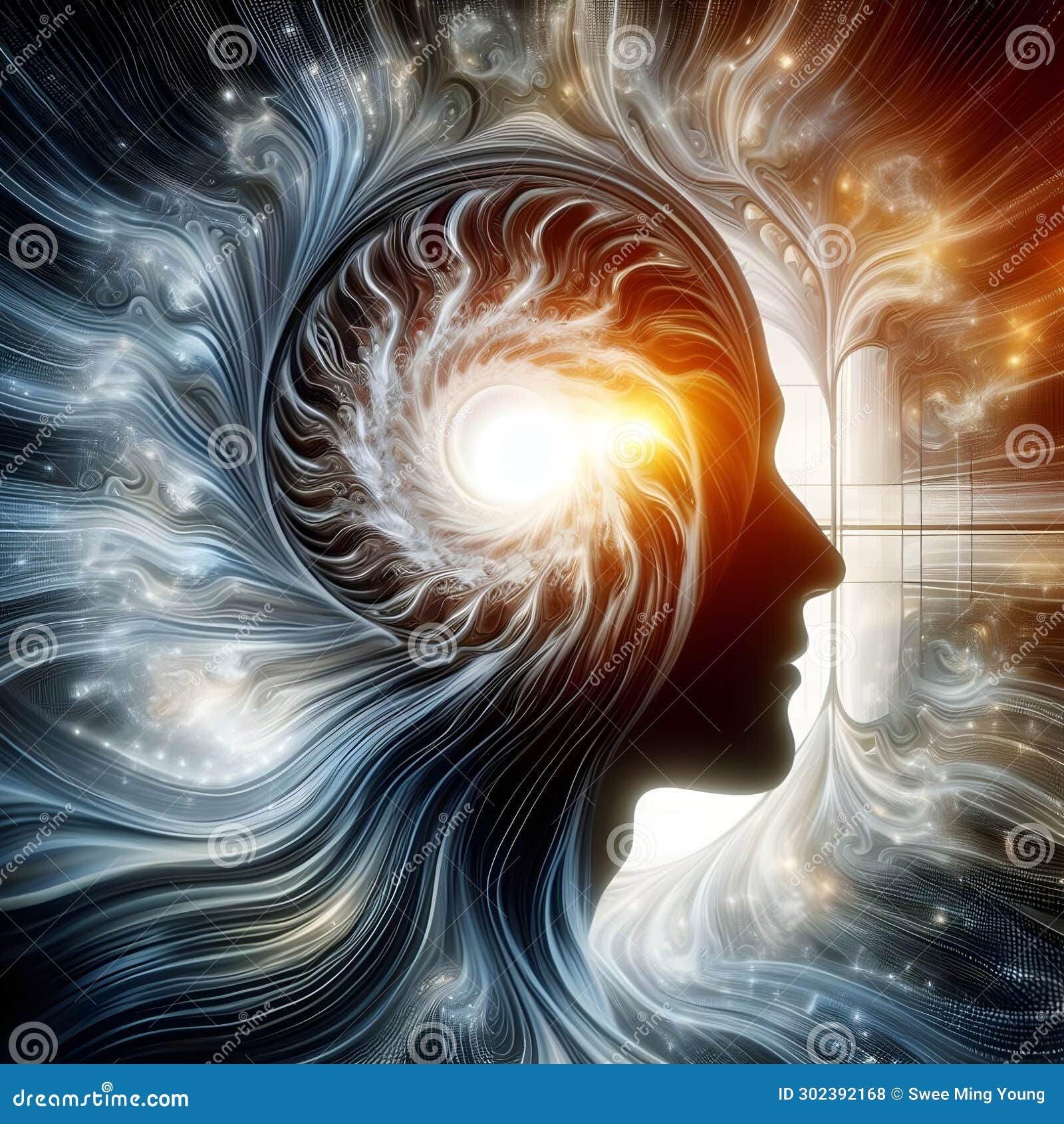 An Image of a Person S Inner Spiritual Revealed through a Camera that ...