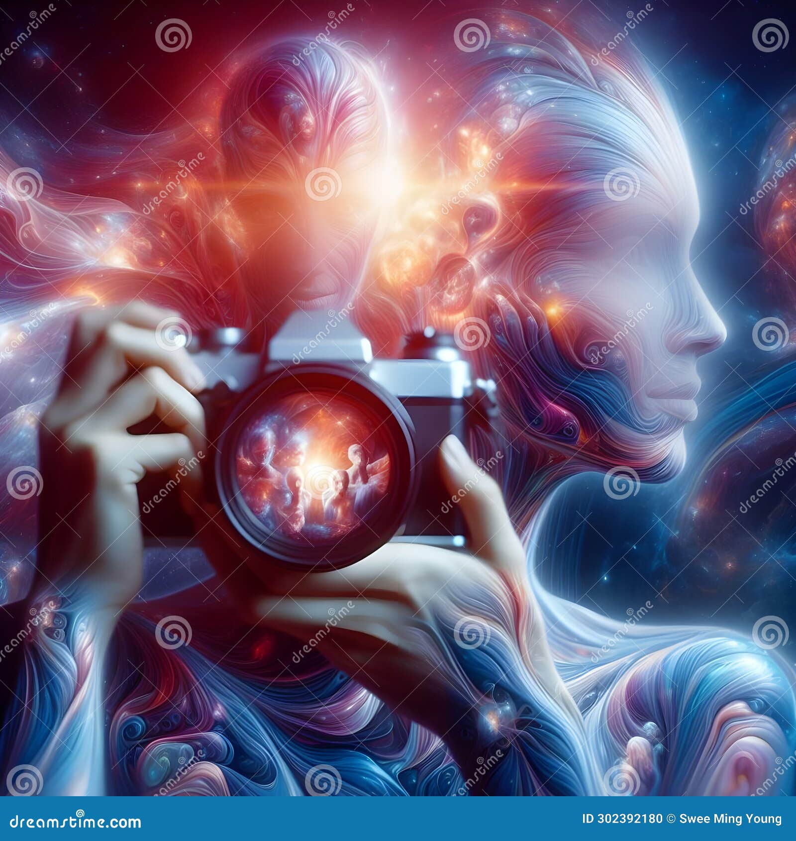 An Image of a Person S Inner Spiritual Revealed through a Camera that ...