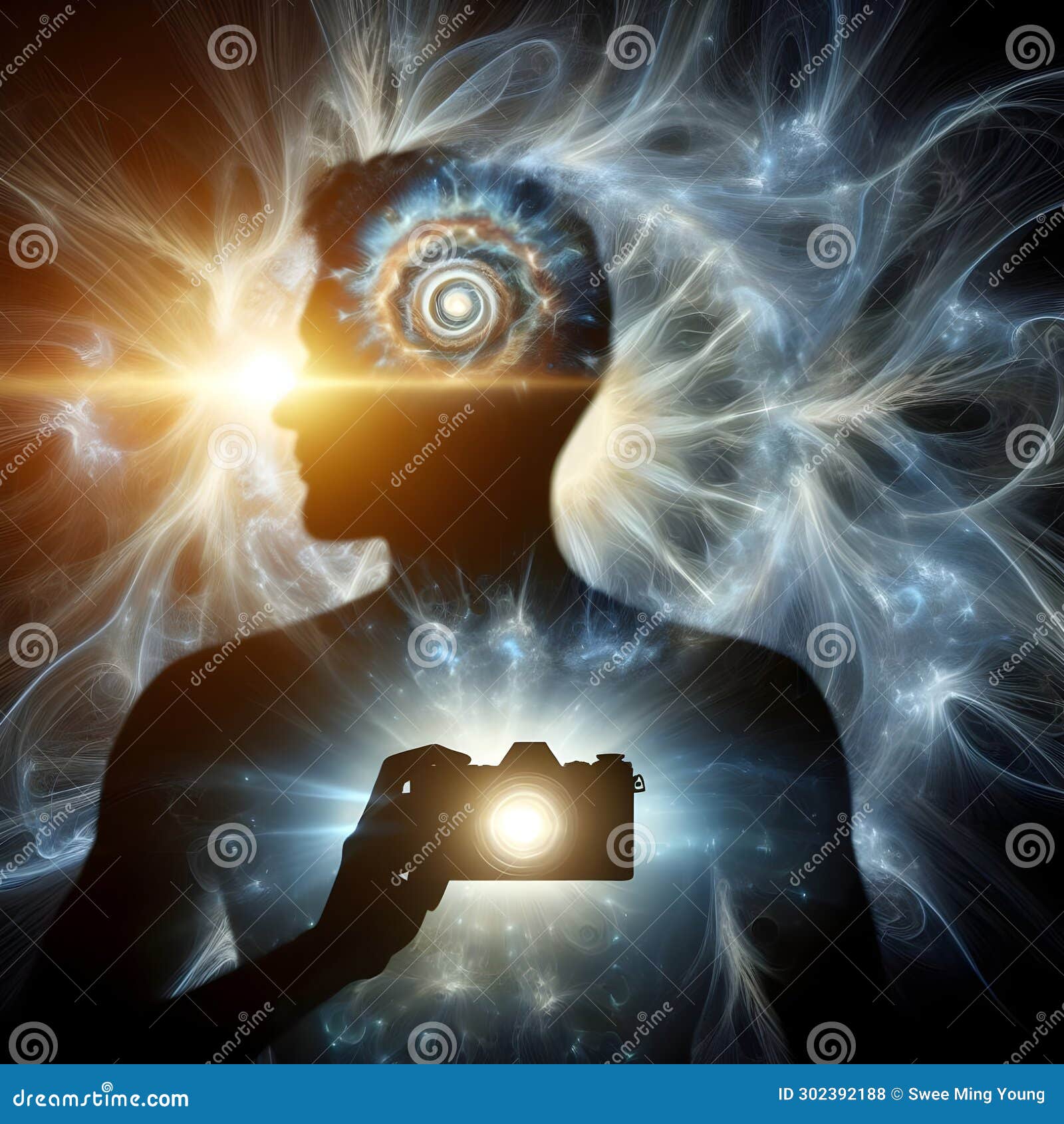 An Image of a Person S Inner Spiritual Revealed through a Camera that ...