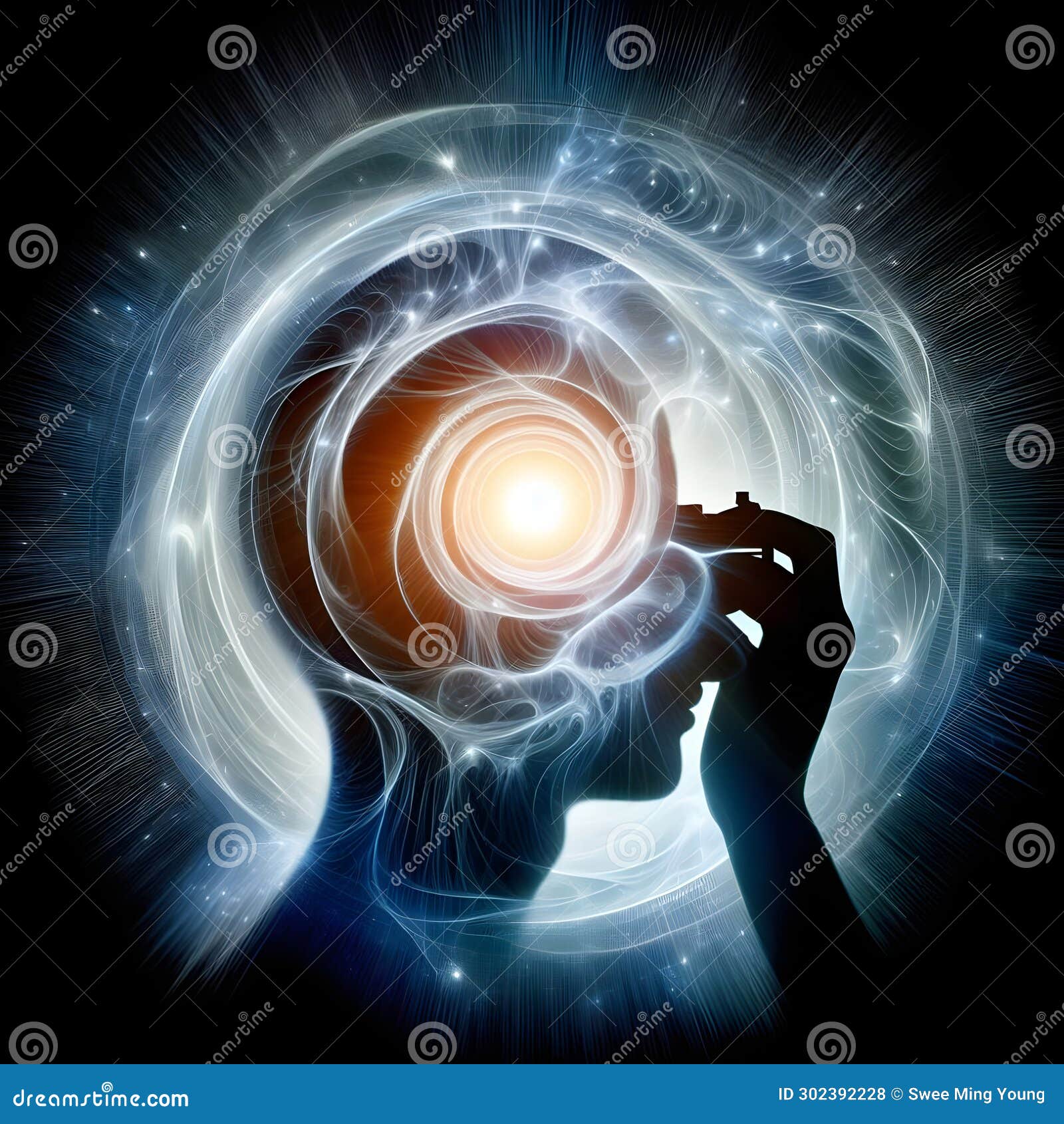 An Image of a Person S Inner Spiritual Revealed through a Camera that ...