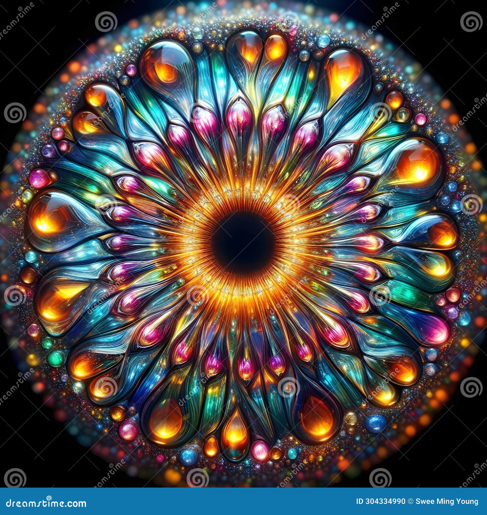Image of a Translucent Eye with a Kaleidoscope of Bold, Vibrant Colors ...