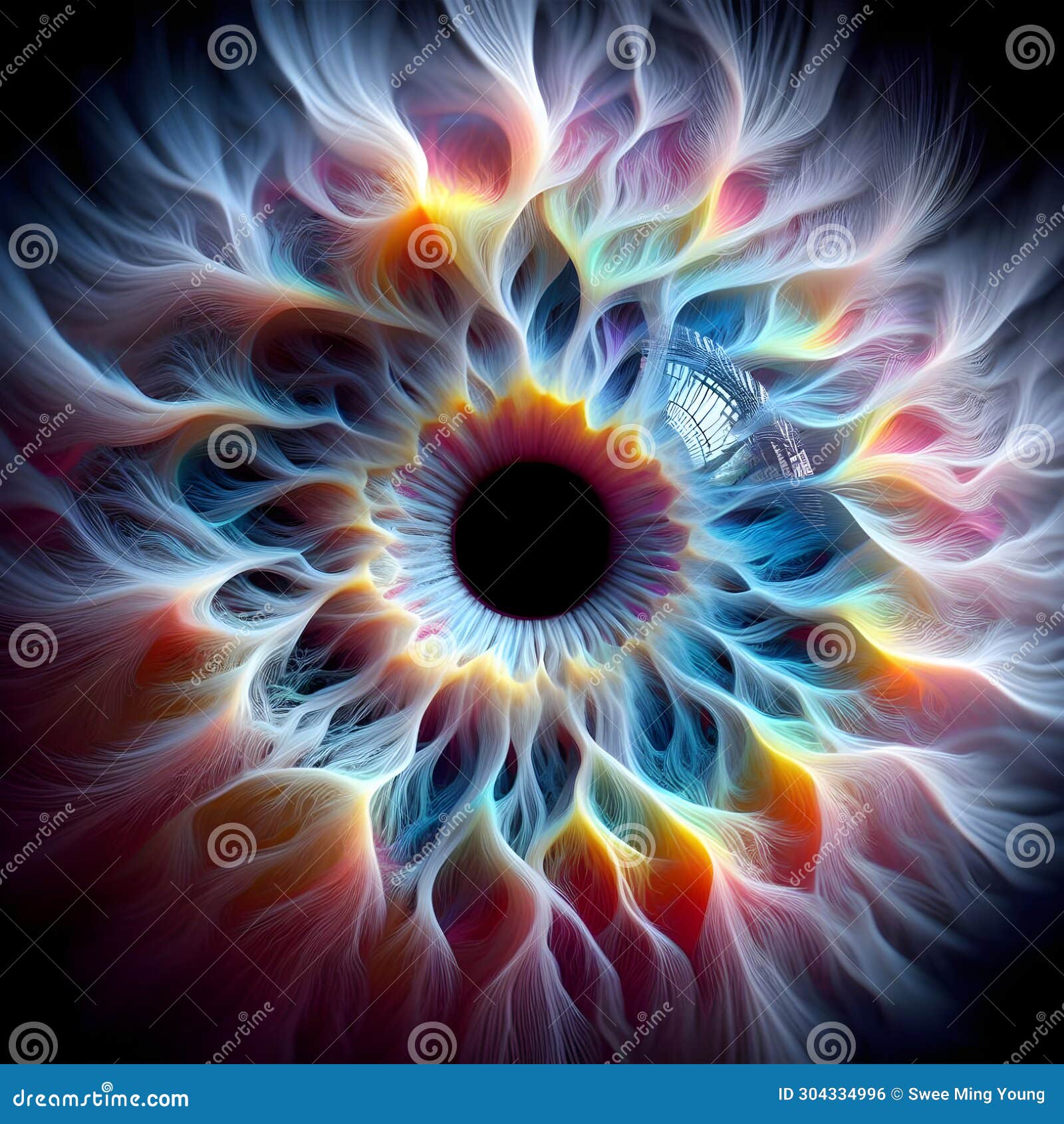 Image of a Translucent Eye with a Kaleidoscope of Bold, Vibrant Colors ...