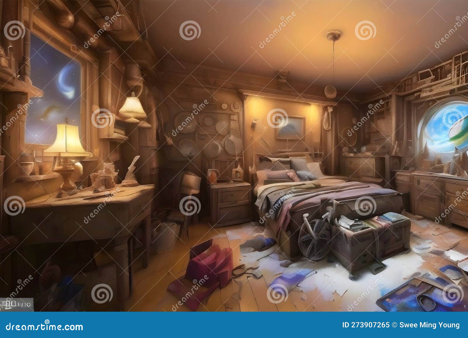 Image of Various Messiest Workshop Fully Filled with All Kind of ...