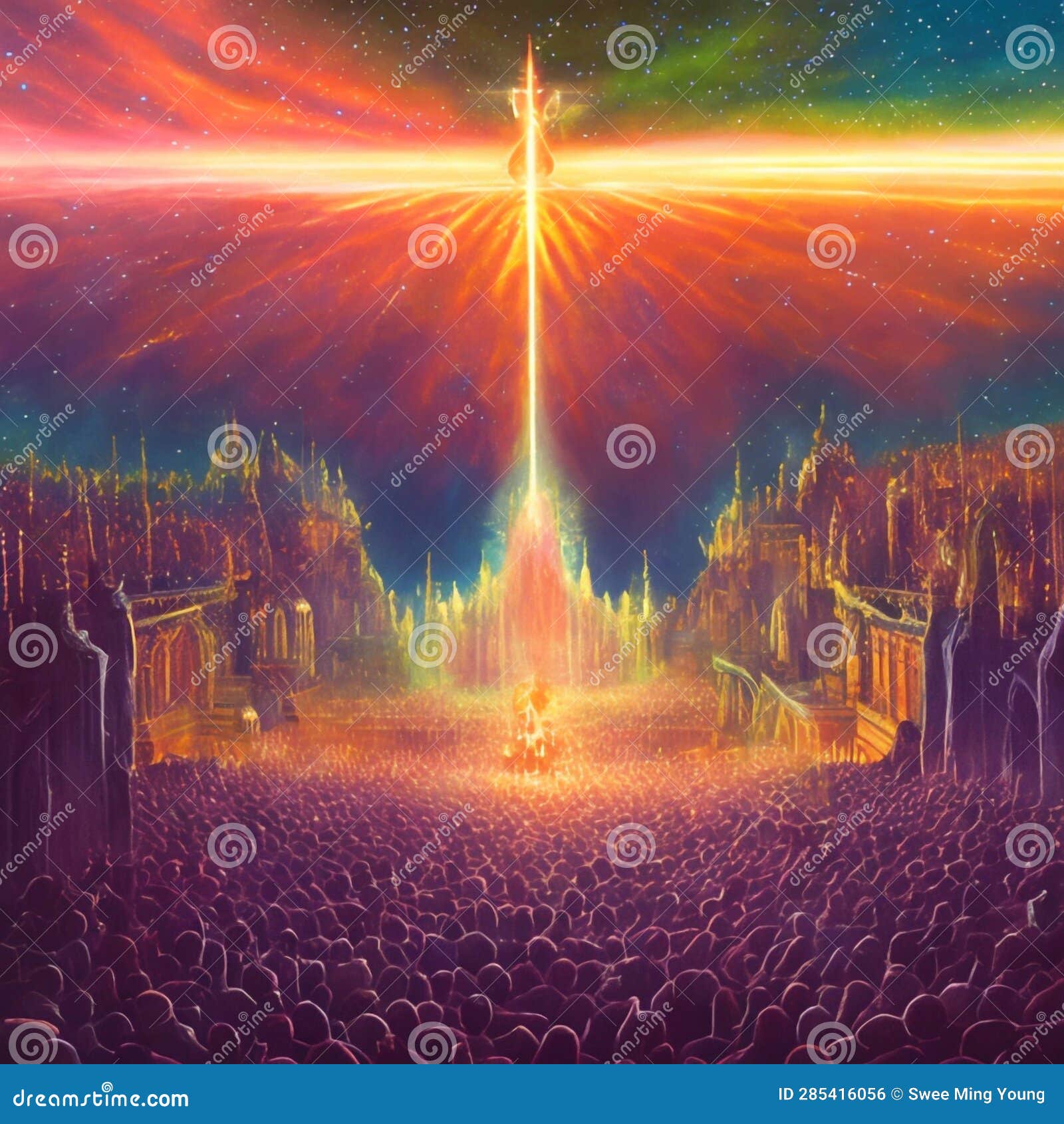 Imaginary Surrealistic Image of the Divine Heaven Where All Men Will ...