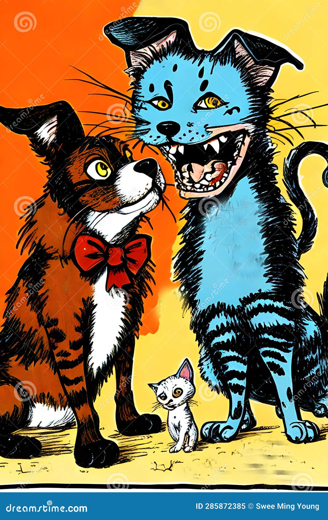 Images Of The Crazy Character Of Dog And Cat In The Style Of Ralph ...