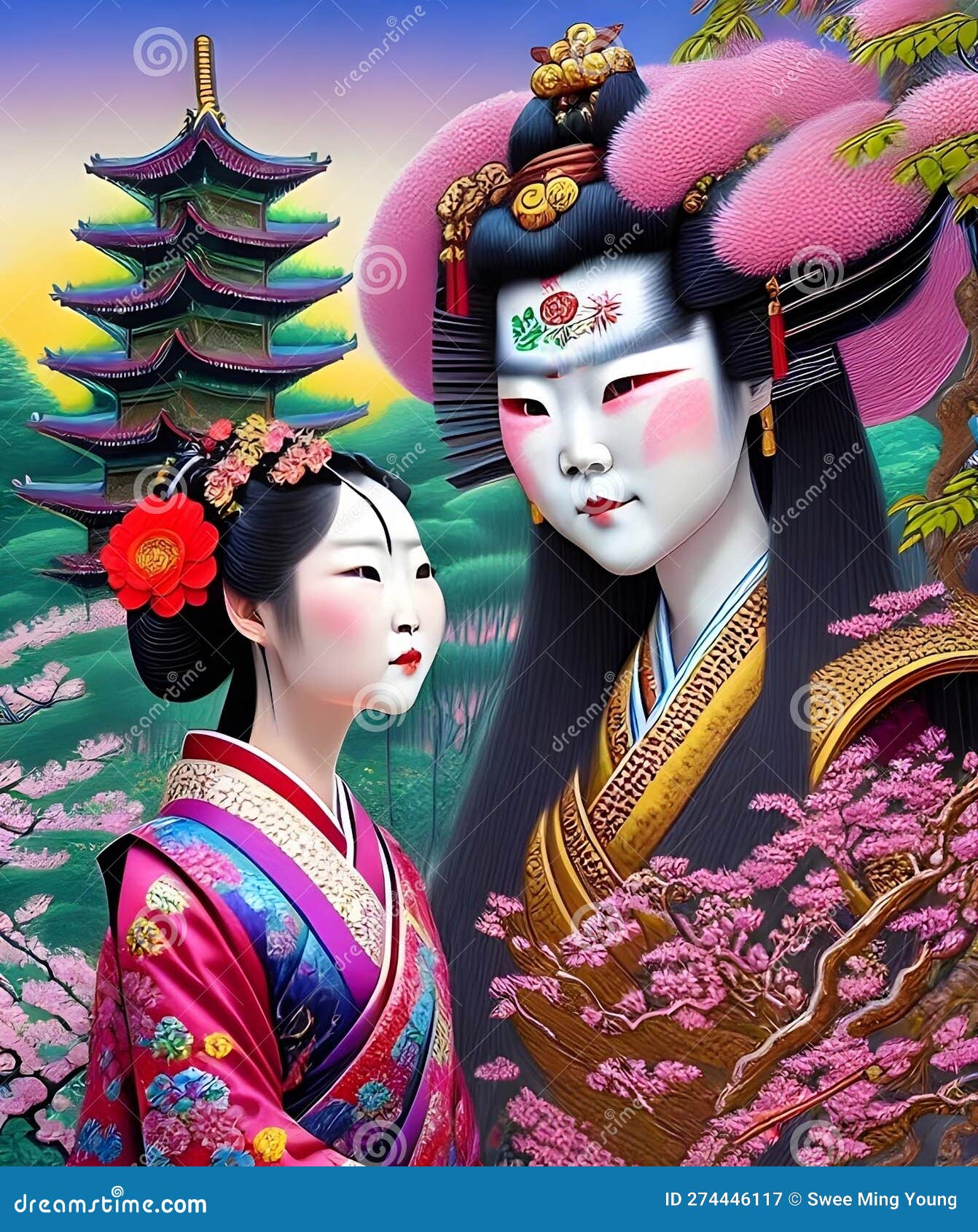 Traditional Geisha Face