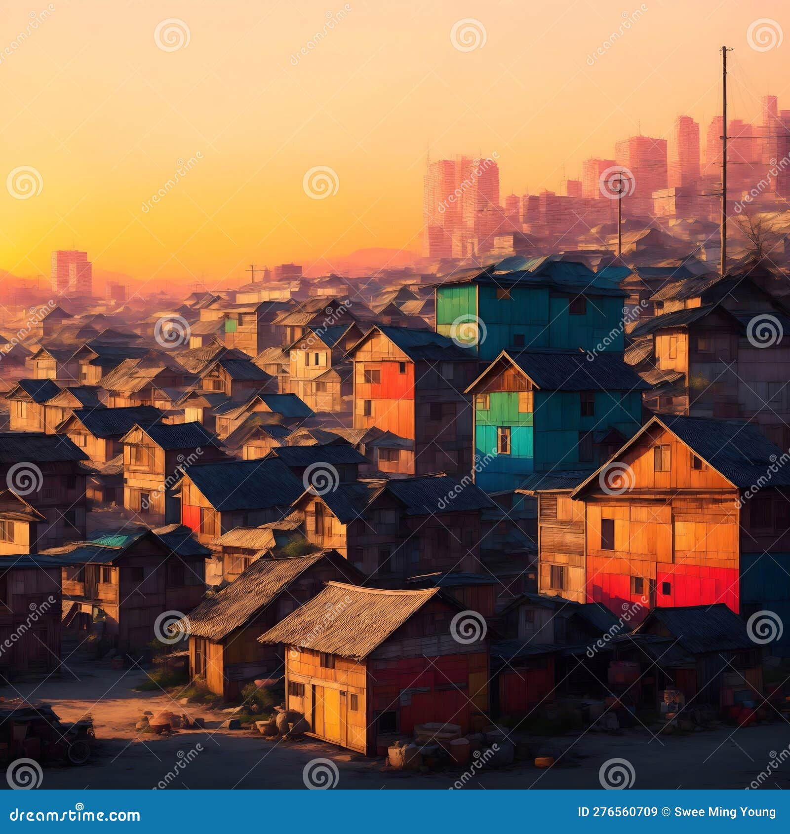 Image of the Multicolored Gigantic Scale Buildings Pile and Stack Up ...