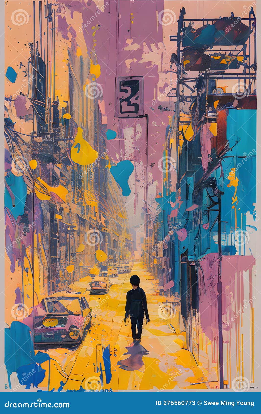 Image of the Multicolored Gigantic Scale Buildings Pile and Stack Up ...