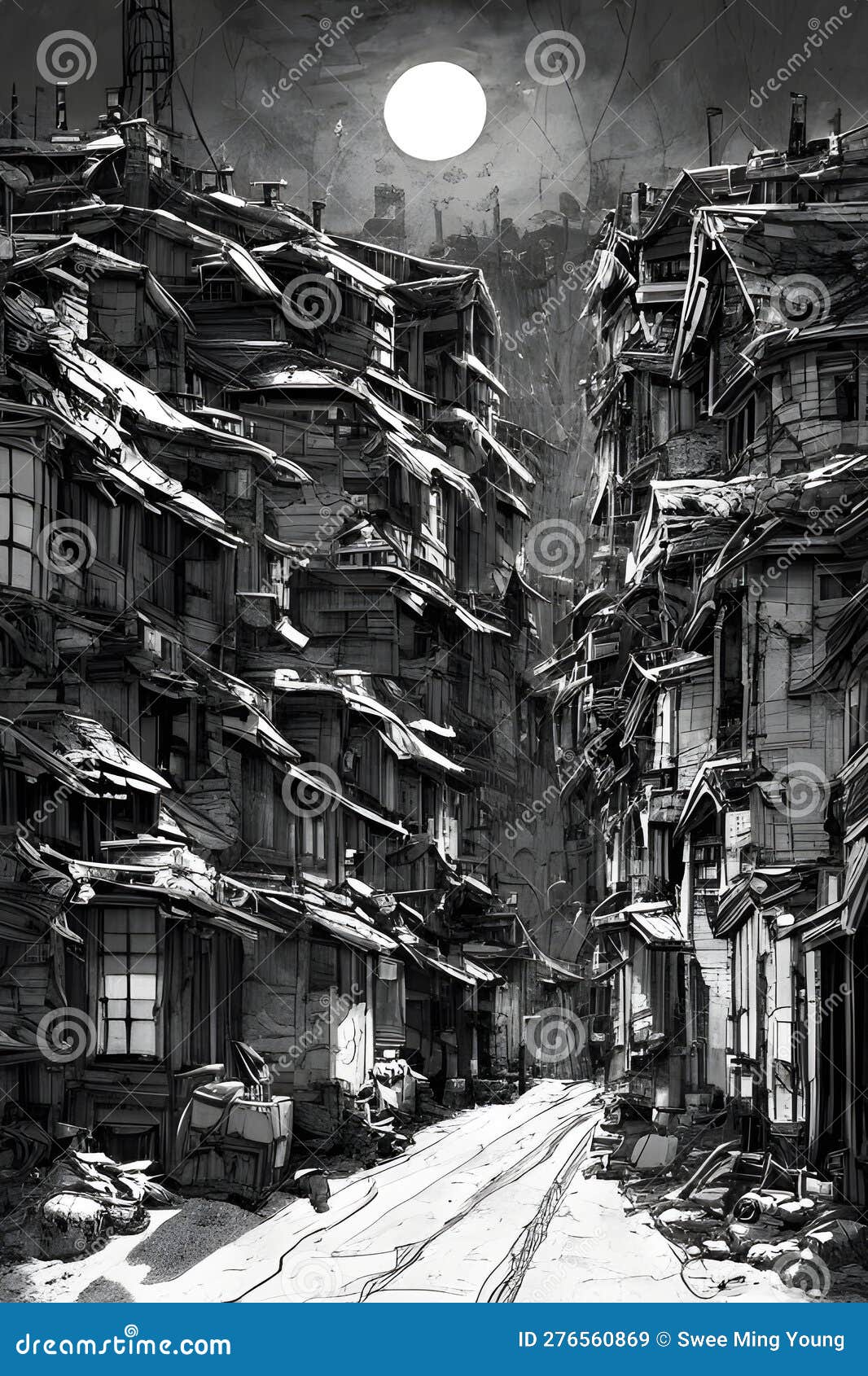 Image of the Multicolored Gigantic Scale Buildings Pile and Stack Up ...