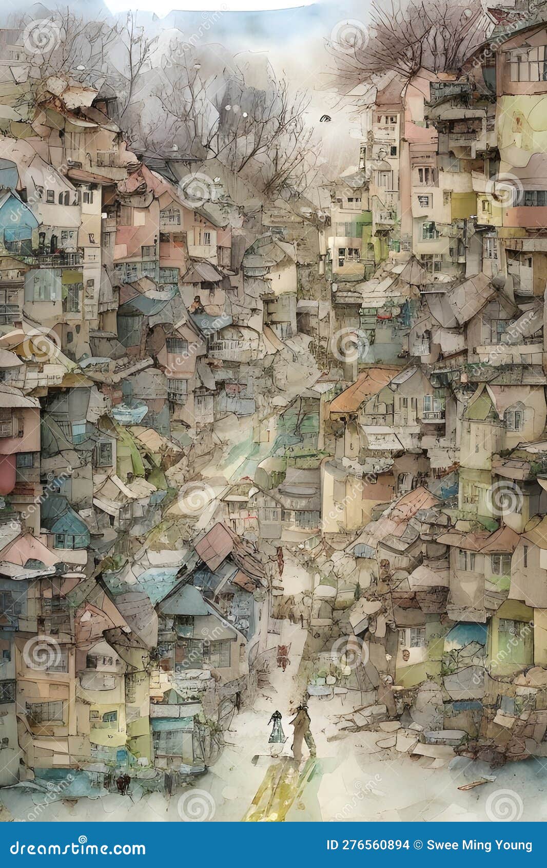 Image of the Multicolored Gigantic Scale Buildings Pile and Stack Up ...