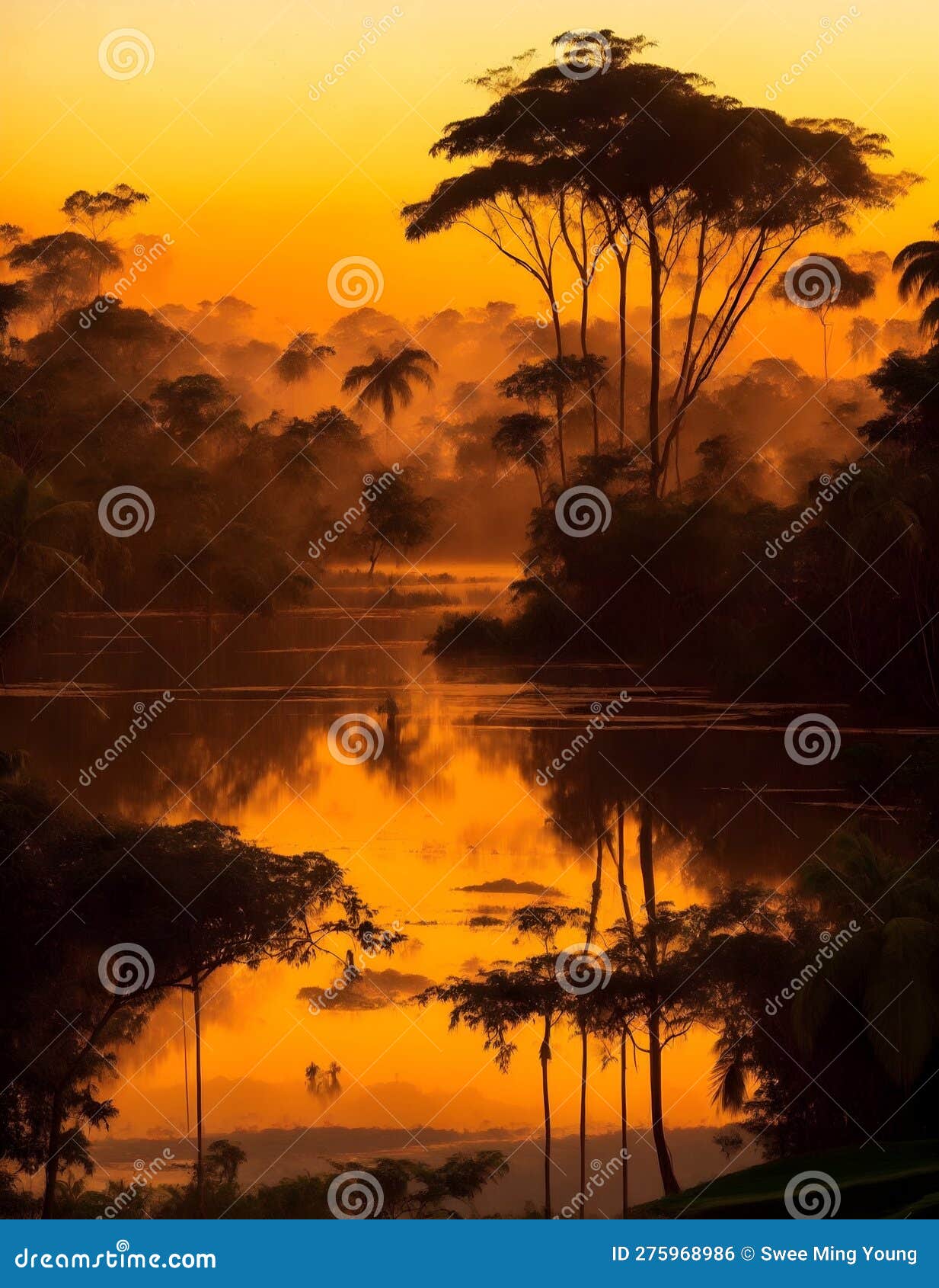 Image of a Brazilian Amazon Thick Jungle Landscape at Different Weather ...