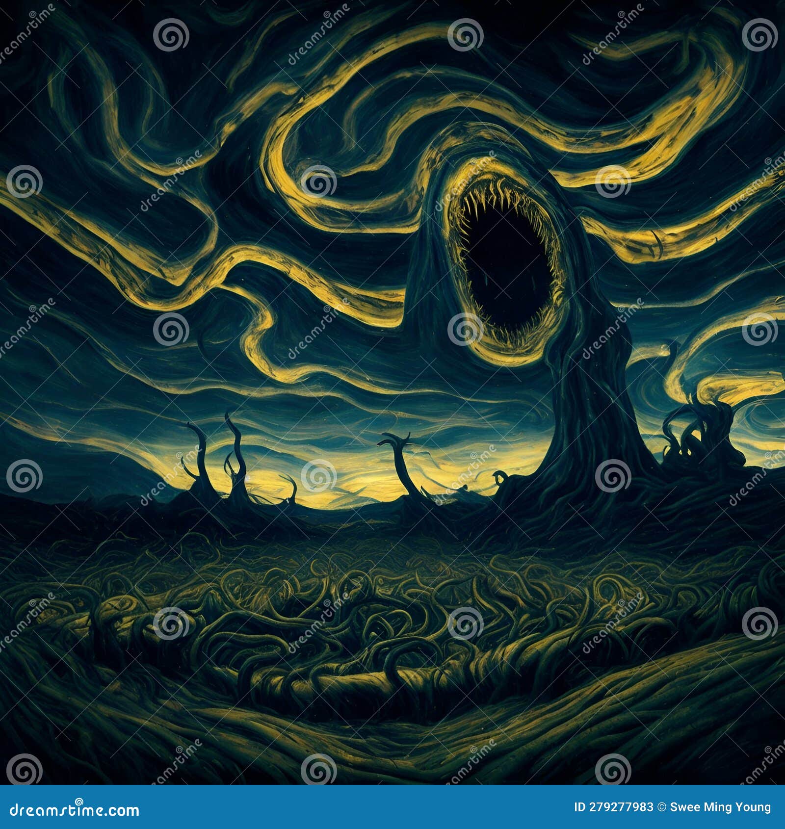 Painterly Image of the Petrifying Looks of the Scream Munch with Giger ...