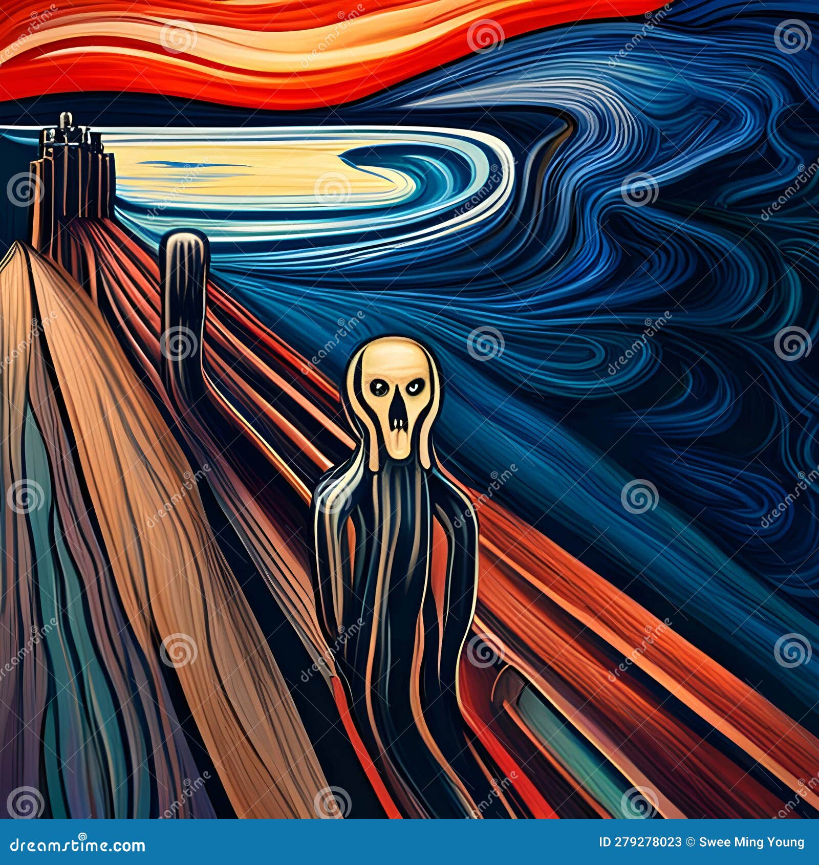 Painterly Image of the Petrifying Looks of the Scream Munch with Giger ...