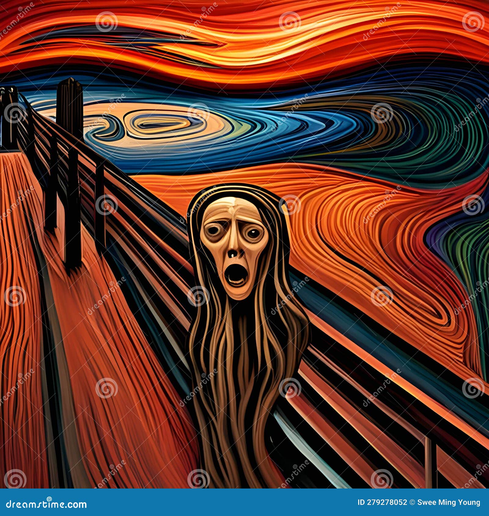Painterly Image of the Petrifying Looks of the Scream Munch with Giger ...
