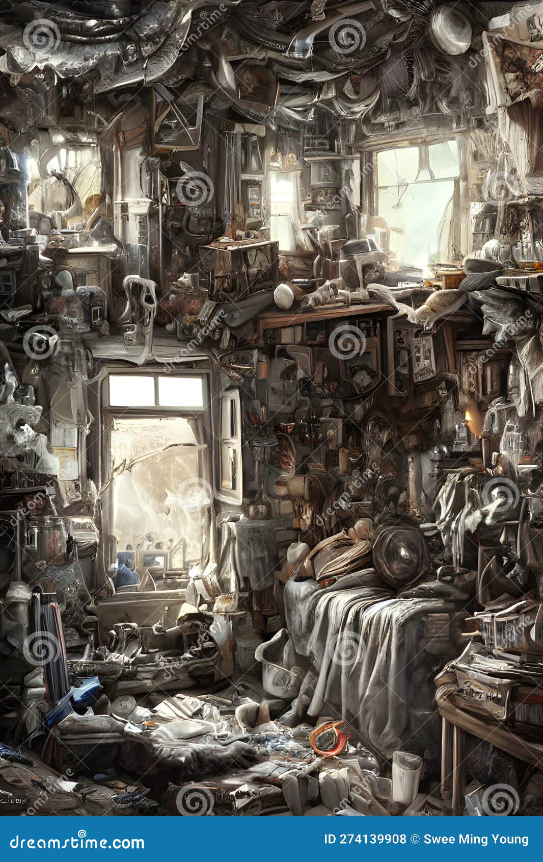 Image of Various Messiest Bedroom Fully Filled with All Kind of ...