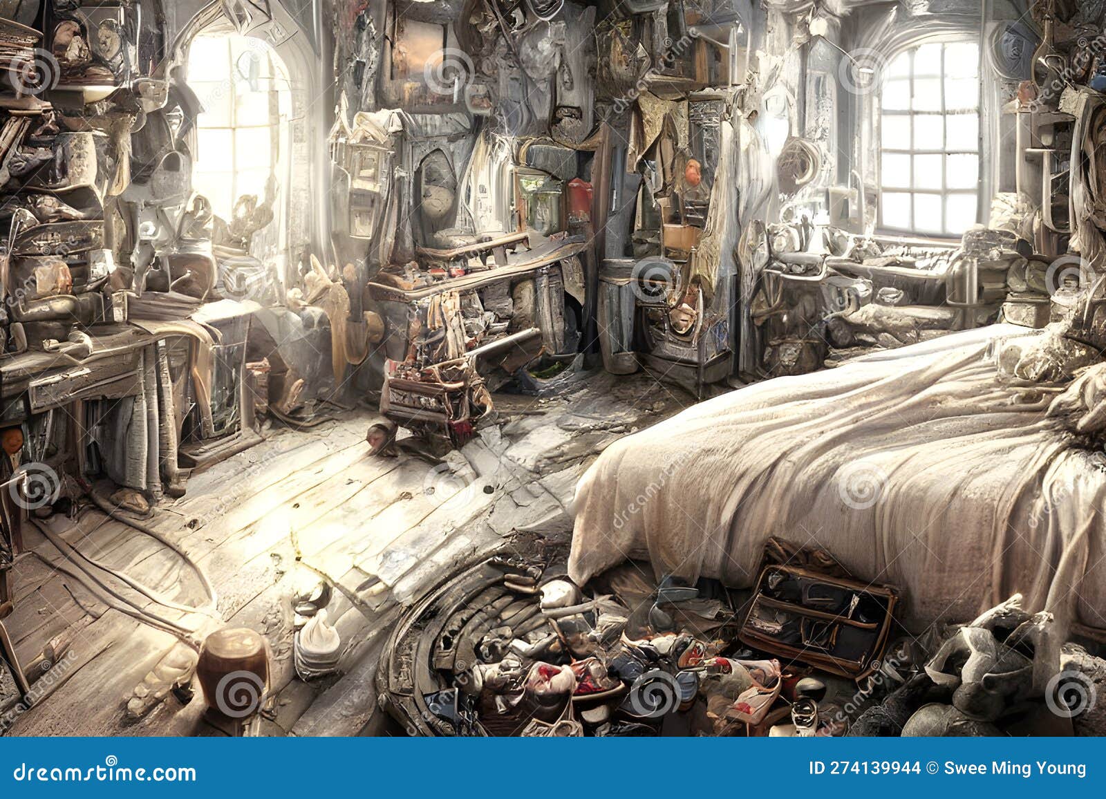 Image of Various Messiest Bedroom Fully Filled with All Kind of ...