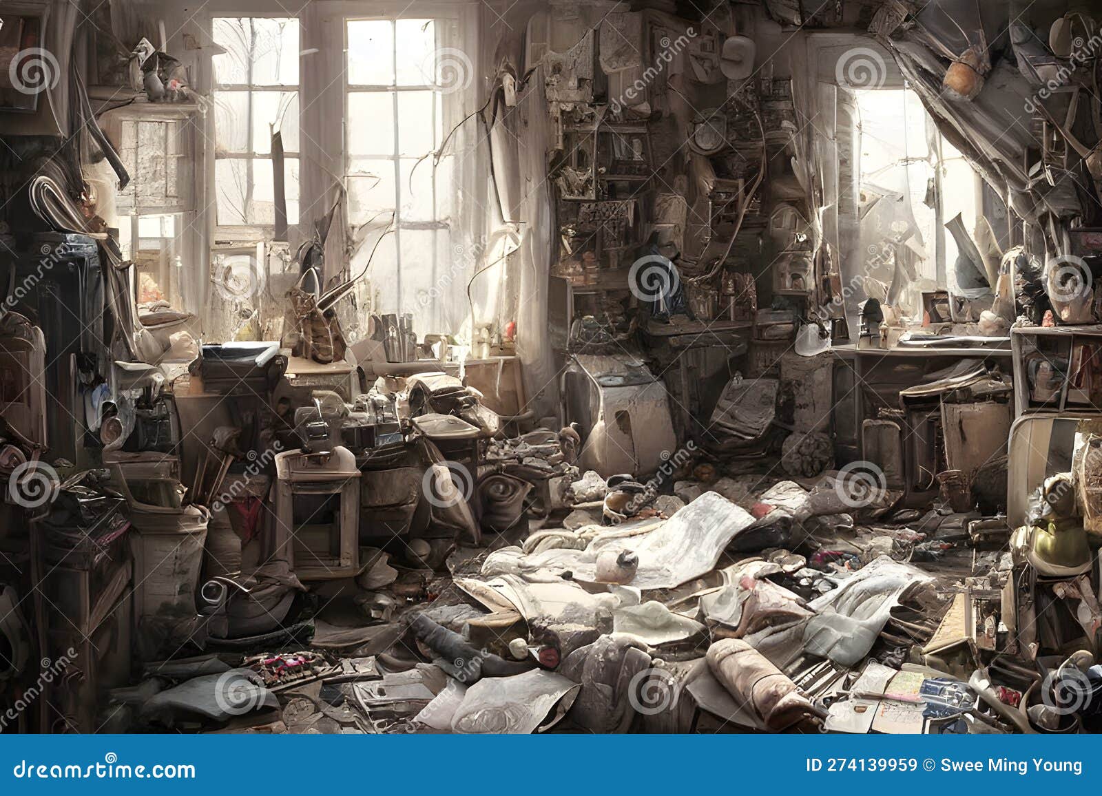 Image of Various Messiest Bedroom Fully Filled with All Kind of ...