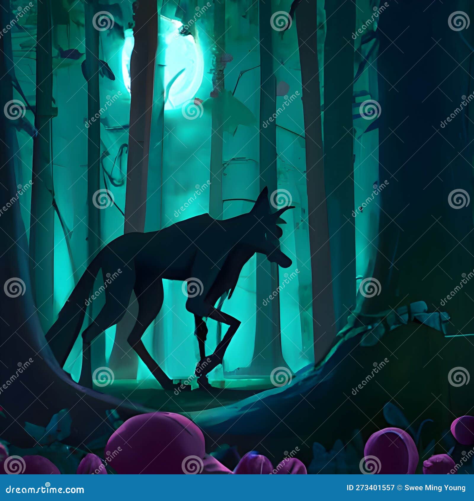 Image of the a Vivid Illustration of a Mysterious Shadow Creature ...