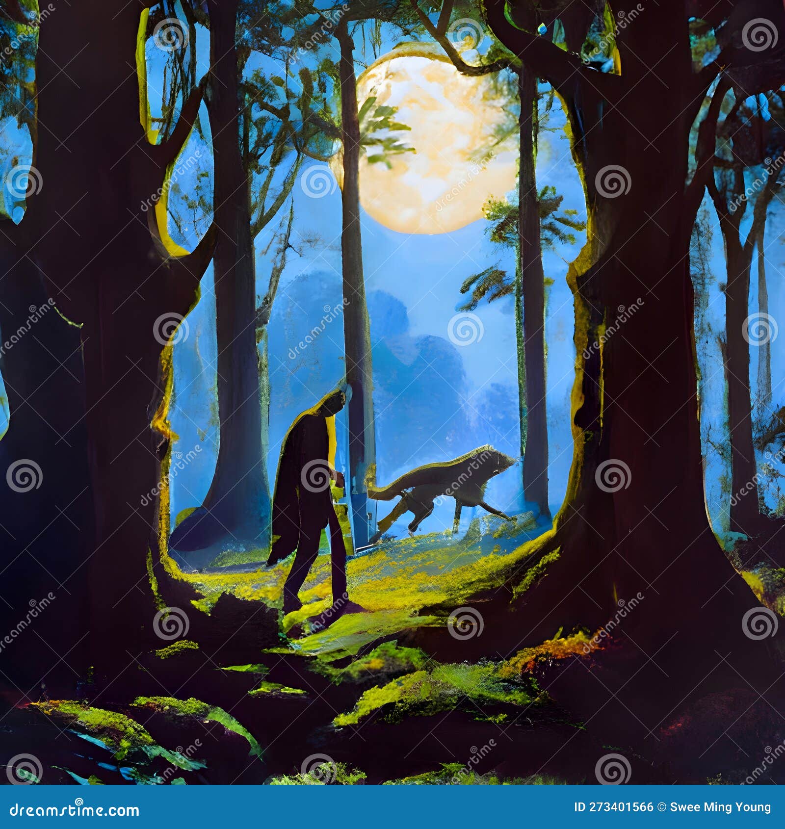 Image of the a Vivid Illustration of a Mysterious Shadow Creature ...