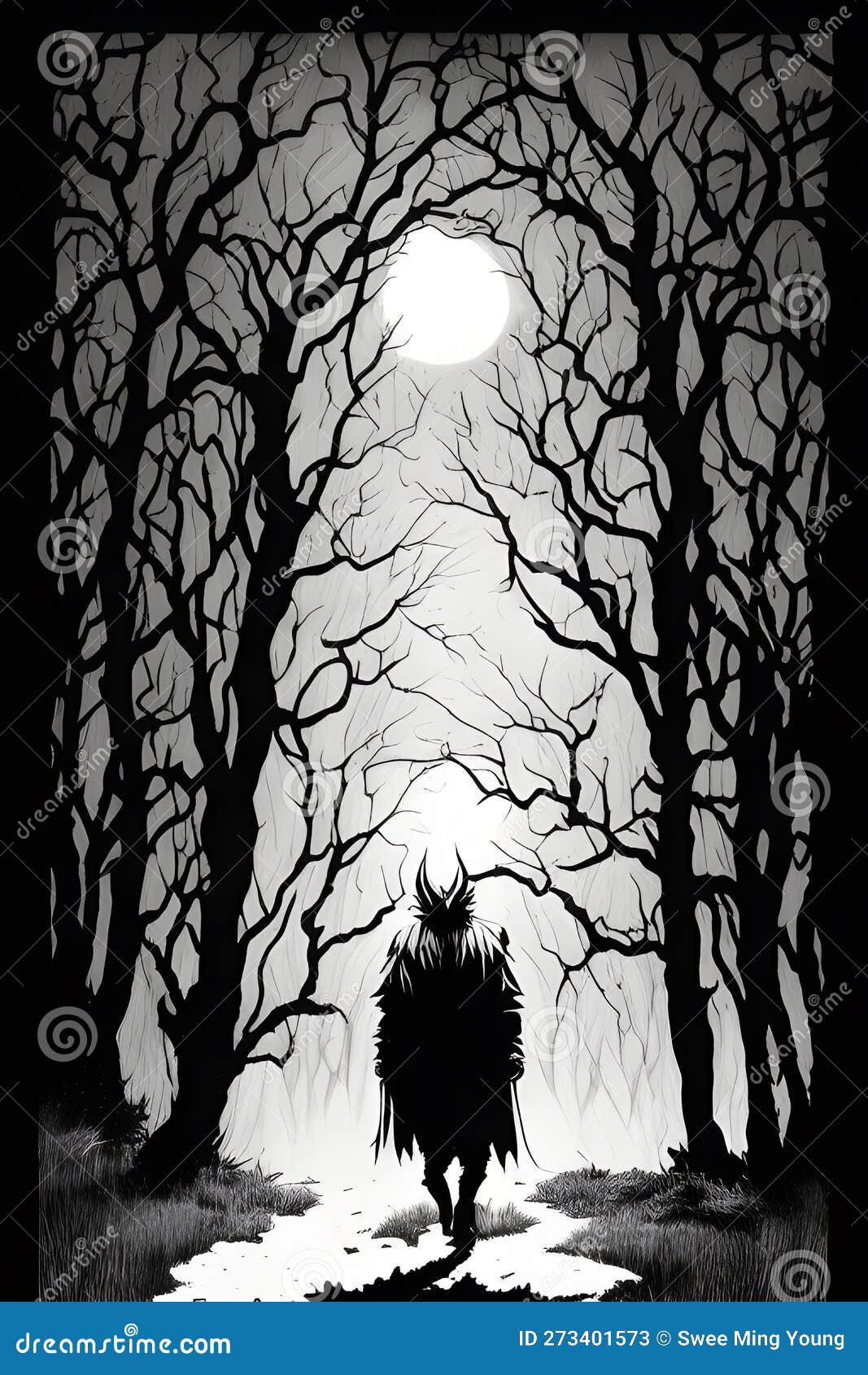 Image of the a Vivid Illustration of a Mysterious Shadow Creature ...