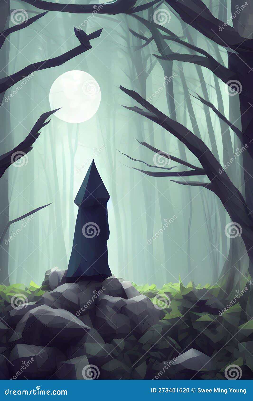 Image of the a Vivid Illustration of a Mysterious Shadow Creature ...