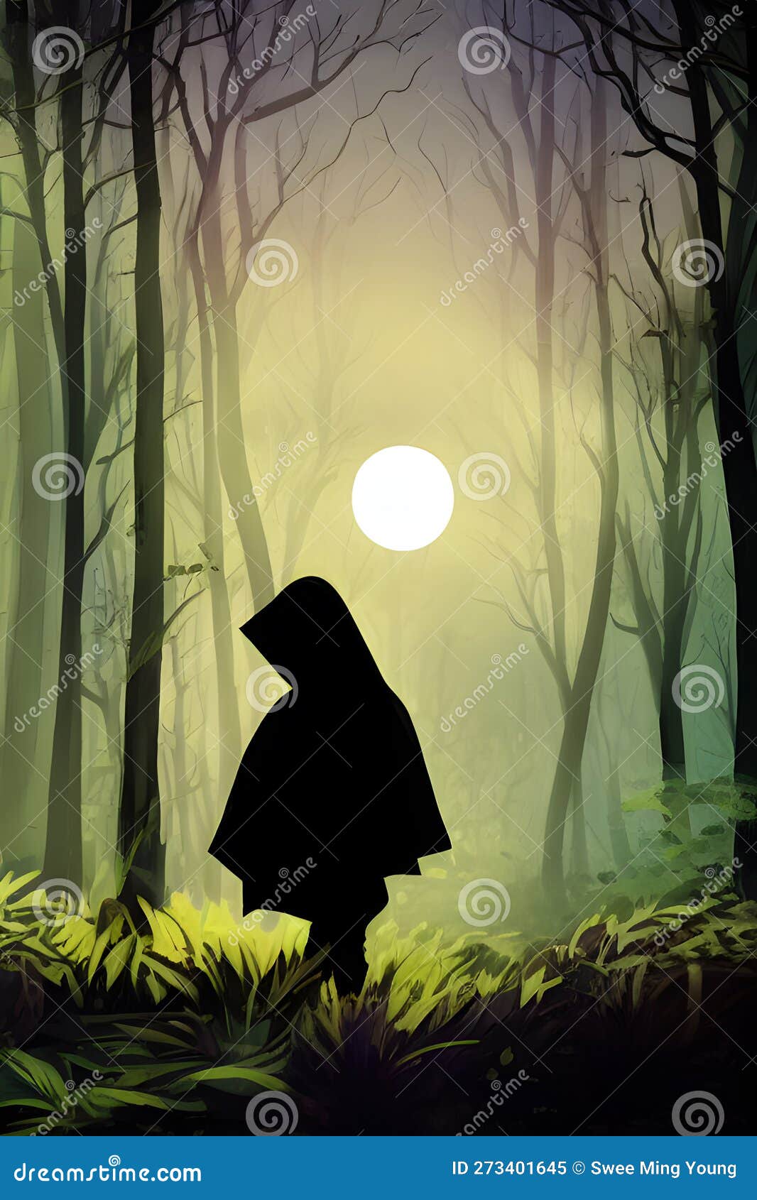 Image of the a Vivid Illustration of a Mysterious Shadow Creature ...