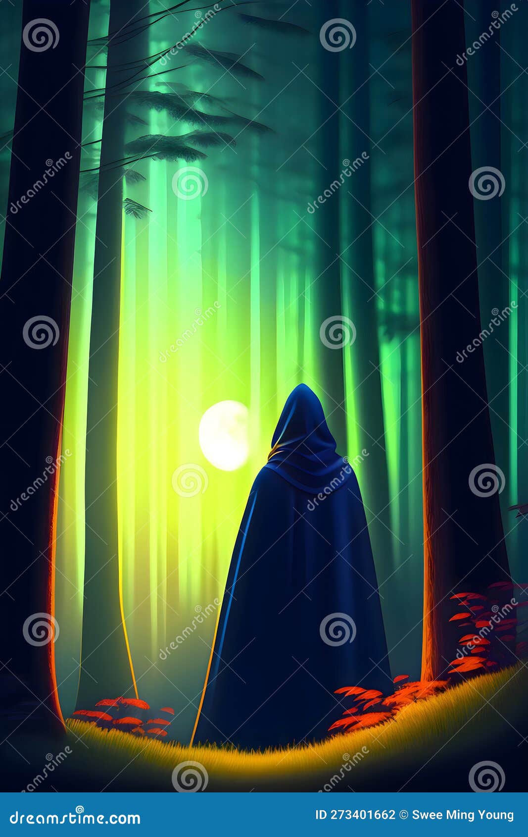 Image of the a Vivid Illustration of a Mysterious Shadow Creature ...