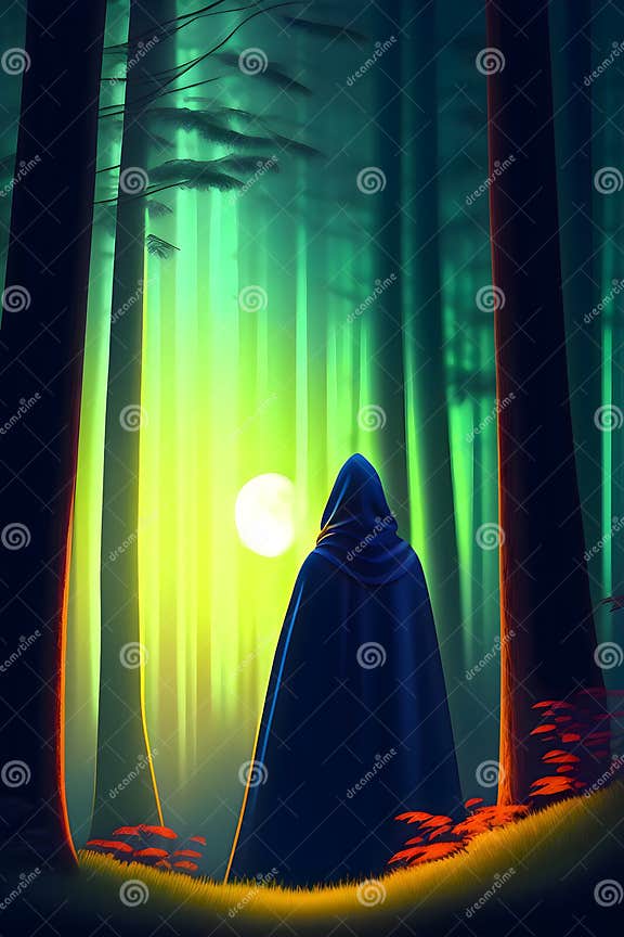 Image of the a Vivid Illustration of a Mysterious Shadow Creature ...