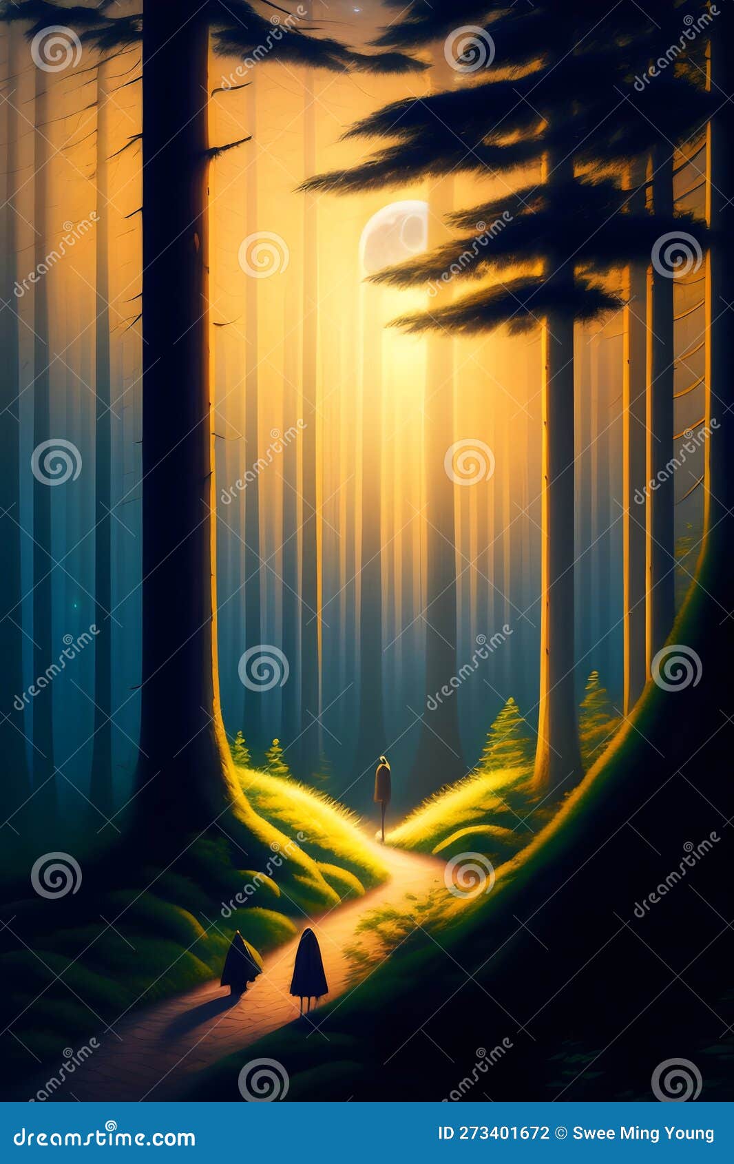 Image of the a Vivid Illustration of a Mysterious Shadow Creature ...