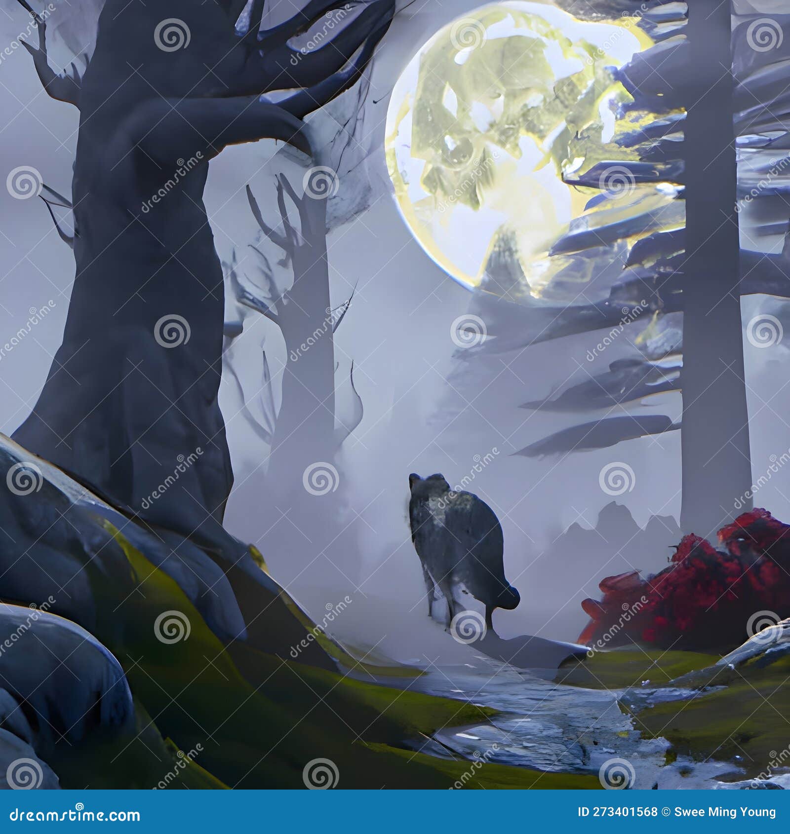 Image of the a Vivid Illustration of a Mysterious Shadow Creature ...