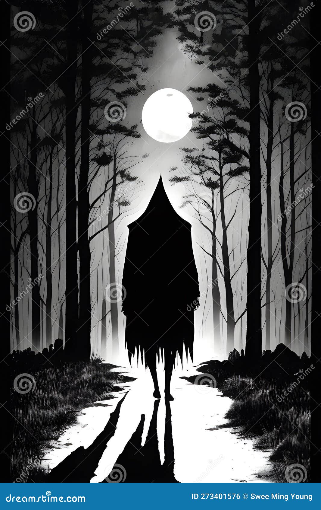 Image of the a Vivid Illustration of a Mysterious Shadow Creature ...