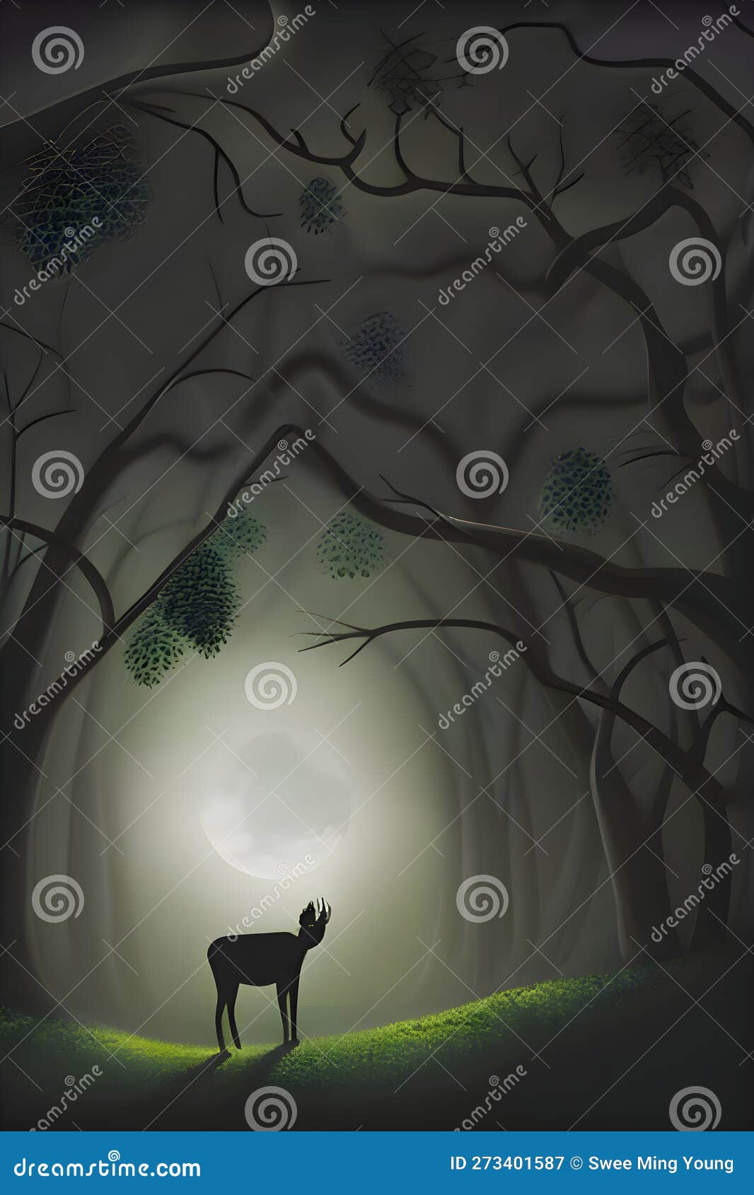 Image of the a Vivid Illustration of a Mysterious Shadow Creature ...