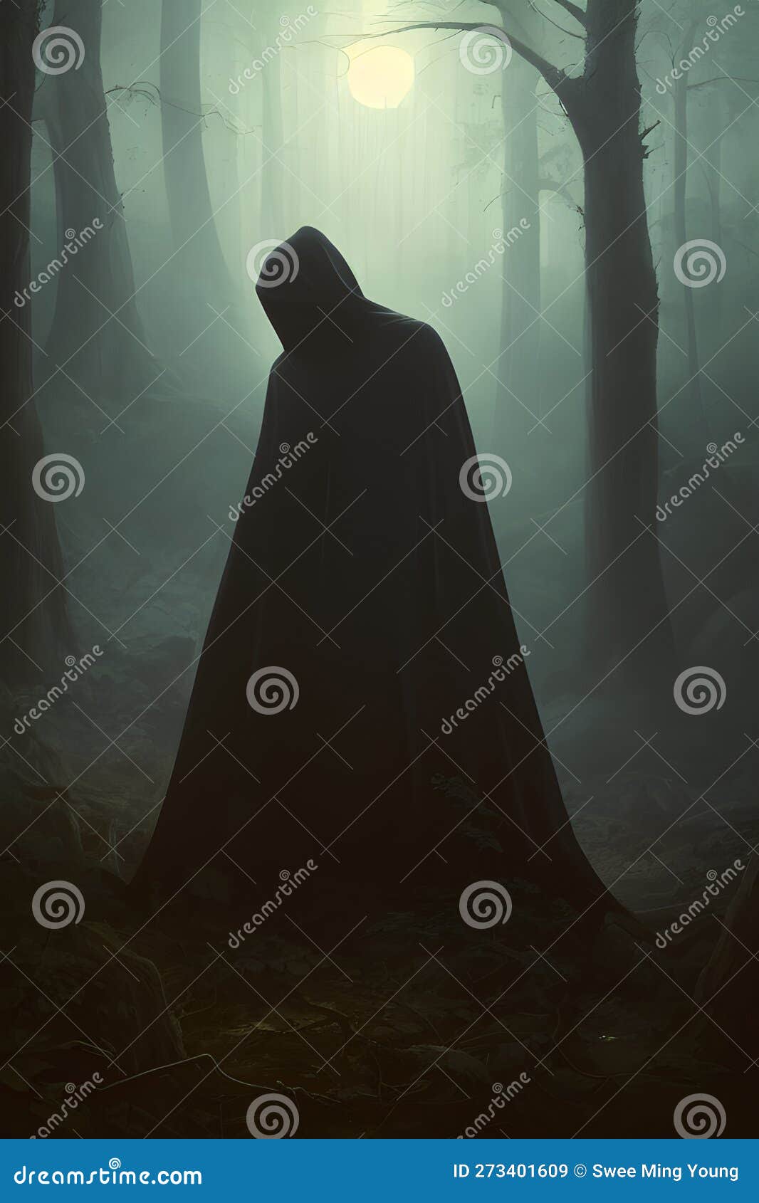 Image of the a Vivid Illustration of a Mysterious Shadow Creature ...