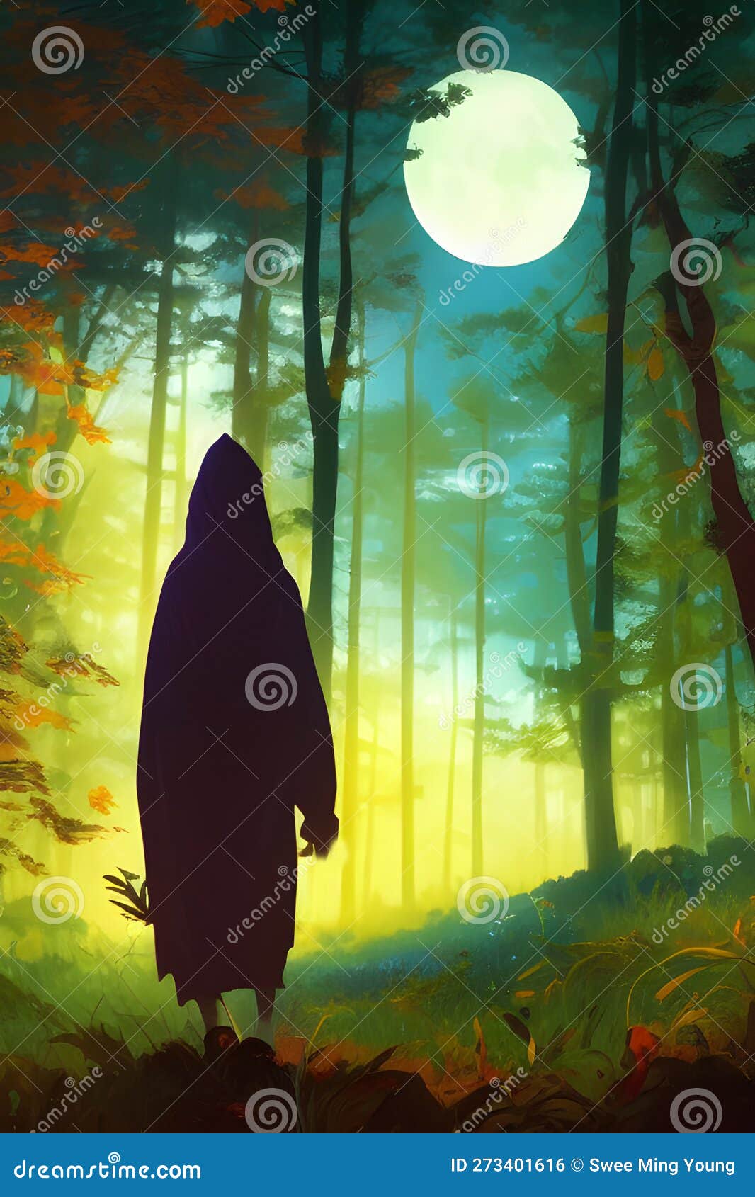 Image of the a Vivid Illustration of a Mysterious Shadow Creature ...