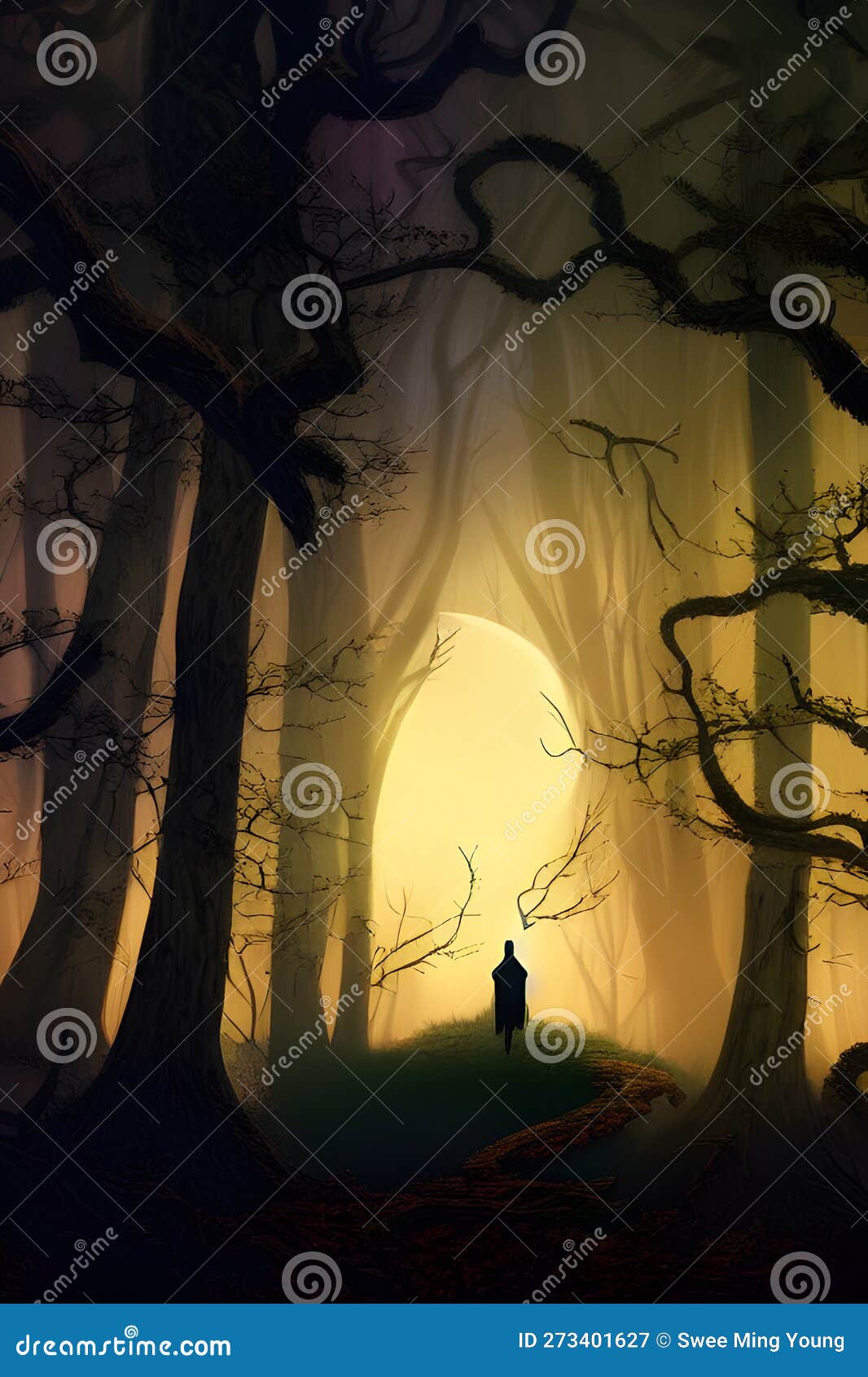 Image of the a Vivid Illustration of a Mysterious Shadow Creature ...