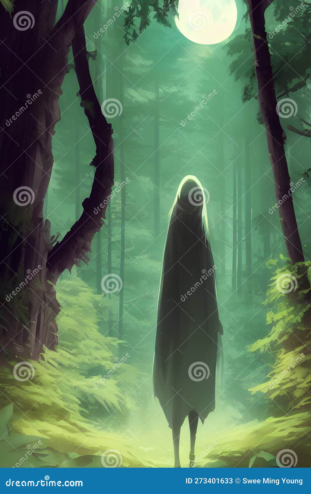 Image of the a Vivid Illustration of a Mysterious Shadow Creature ...