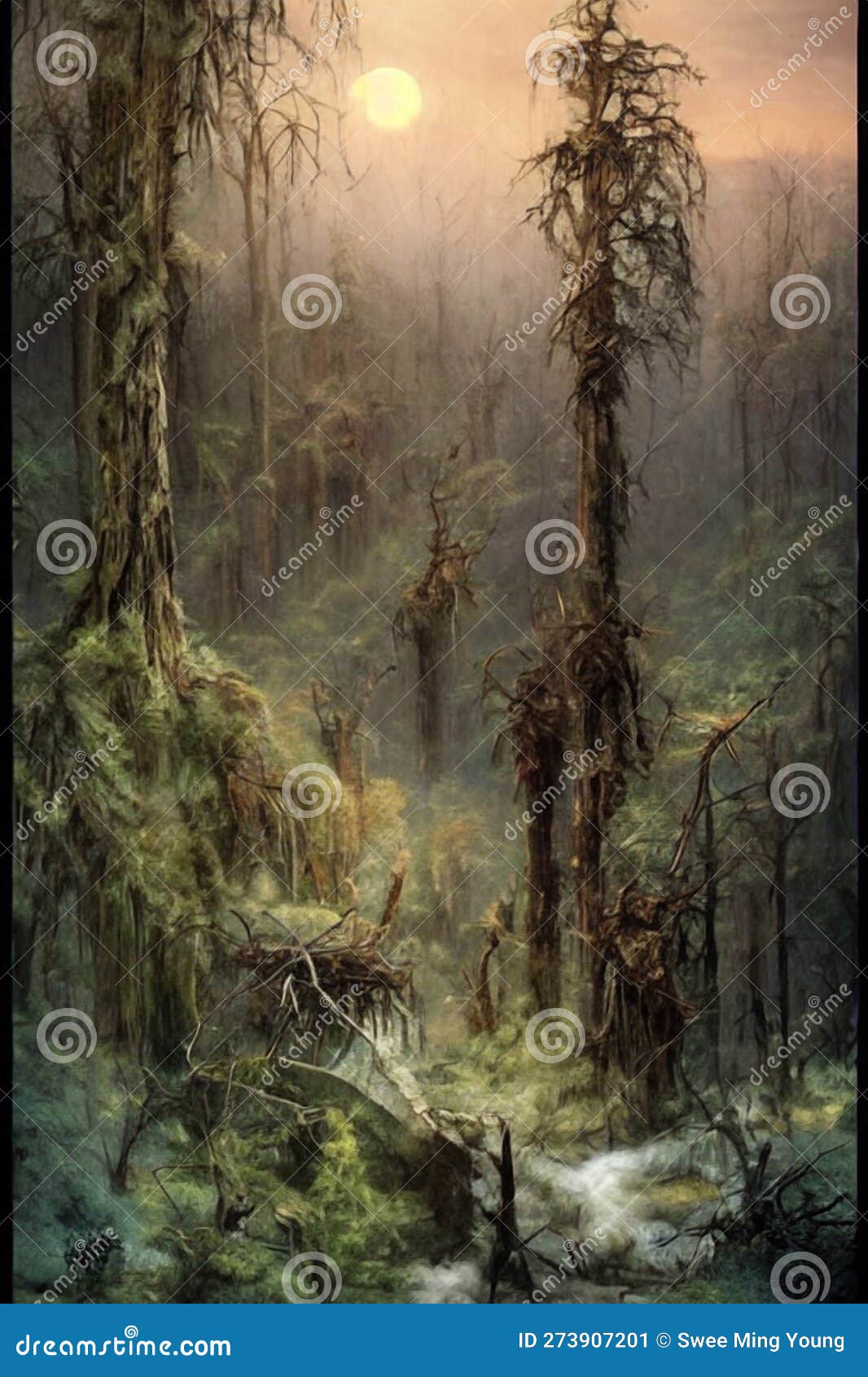 Deforestation Landscape With Trees Illustration | CartoonDealer.com ...