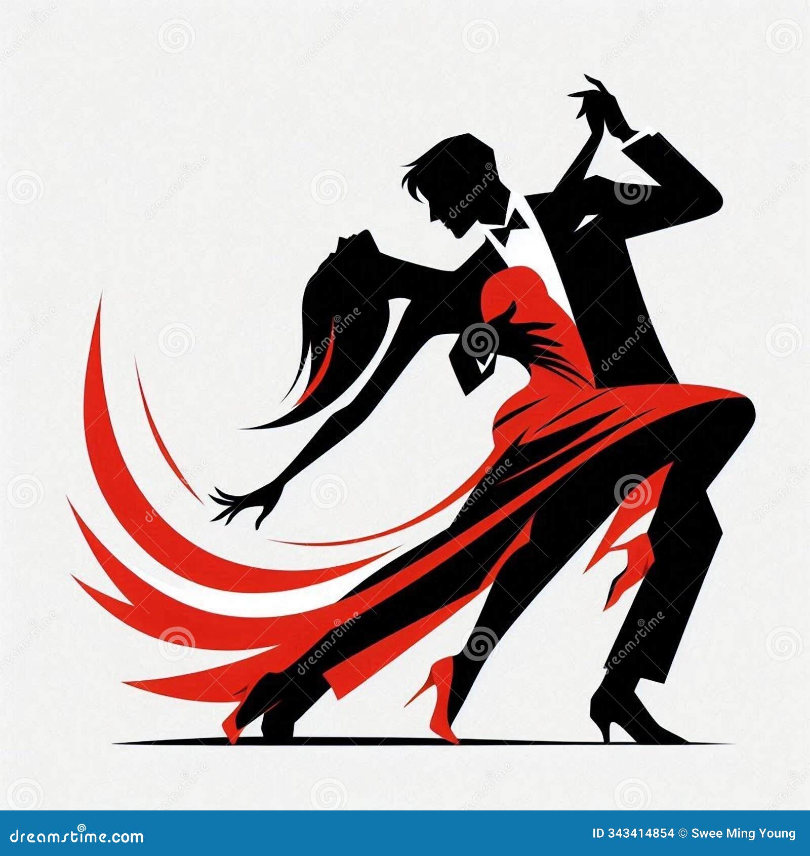 Couple Dancing Tango Graceful Movement and Elegance in Passionate Suit ...