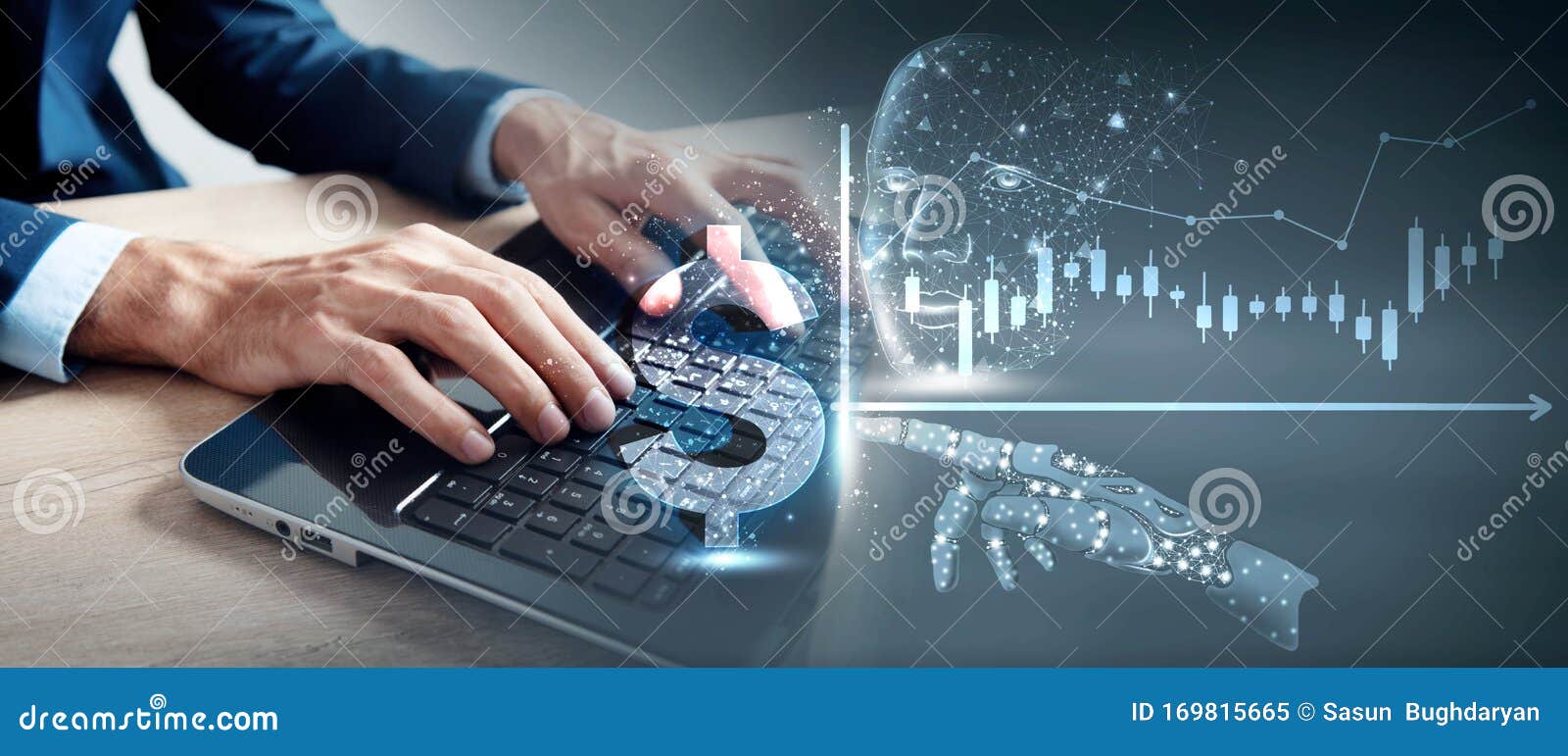 Artificial Intelligence and Growth Chart Stock Image - Image of ...