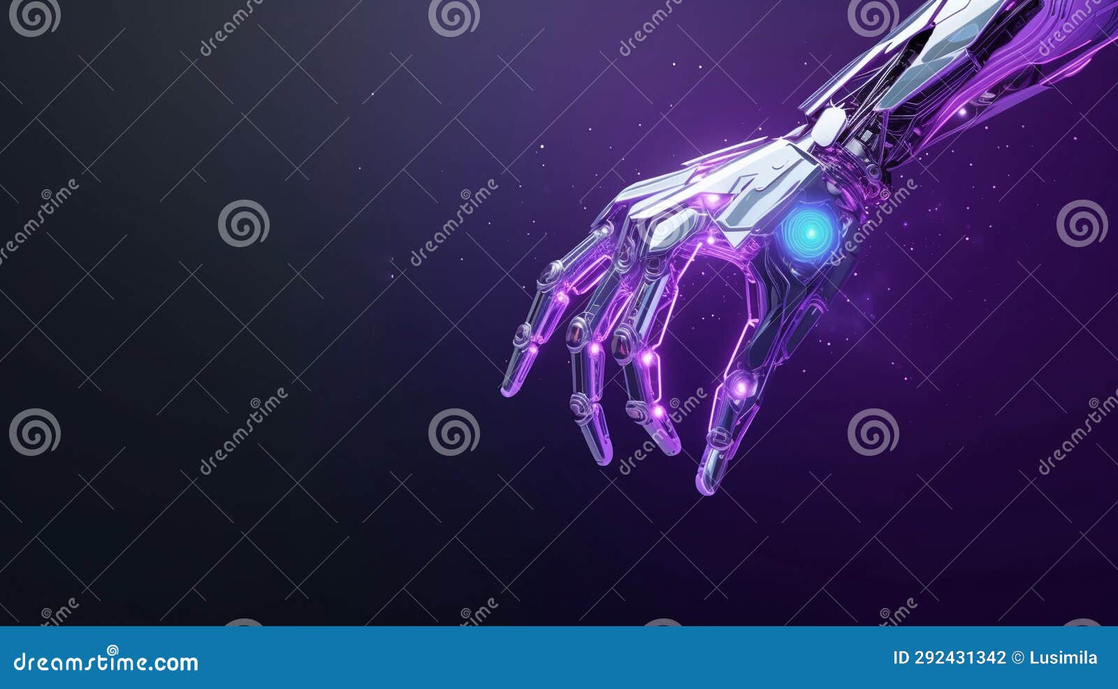 Artificial Intelligence Hand Stock Illustration - Illustration of ...