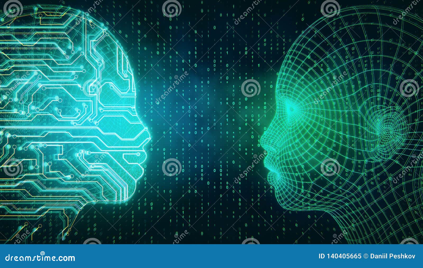 Artificial Intelligence and Hardware Concept Stock Illustration ...