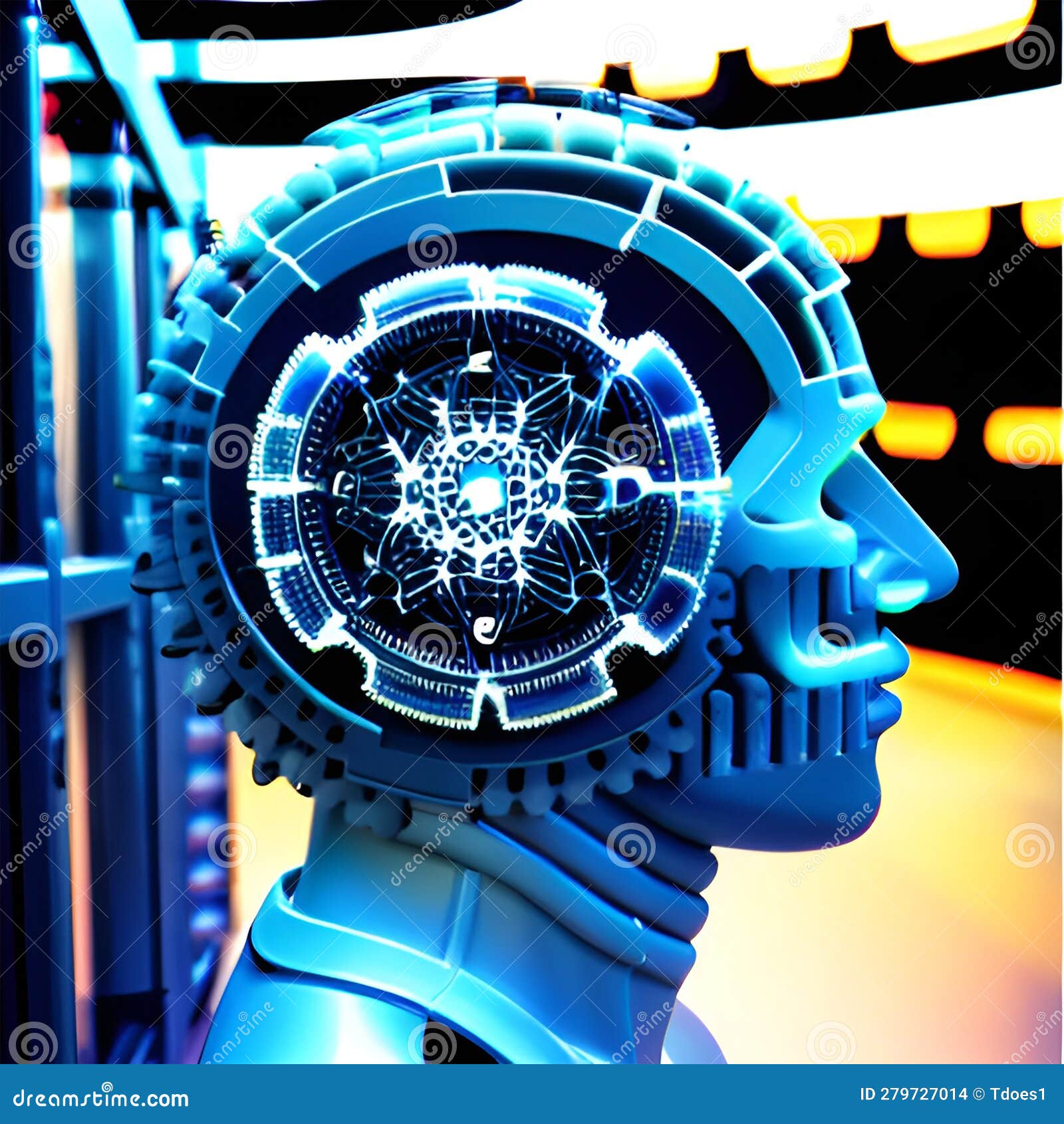 Artificial Intelligence - Head Shape - AI Stock Illustration ...