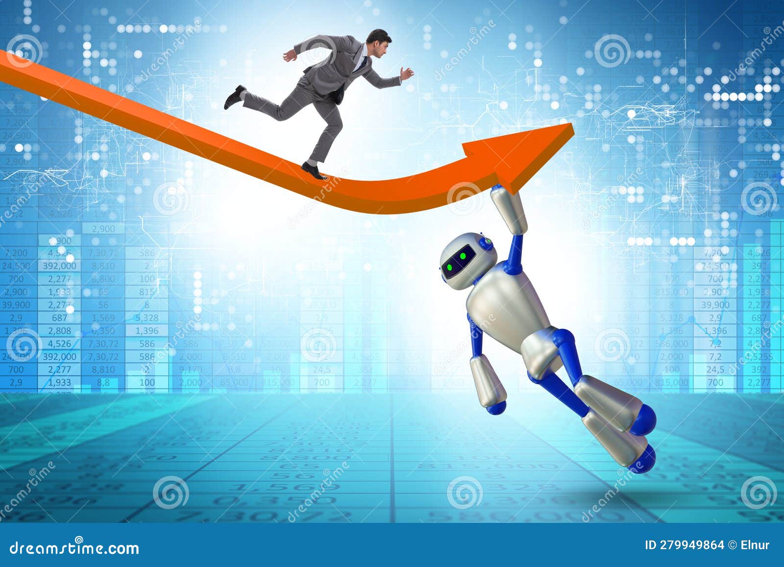 Artificial Intelligence Helping Support Economic Growth Stock Photo ...