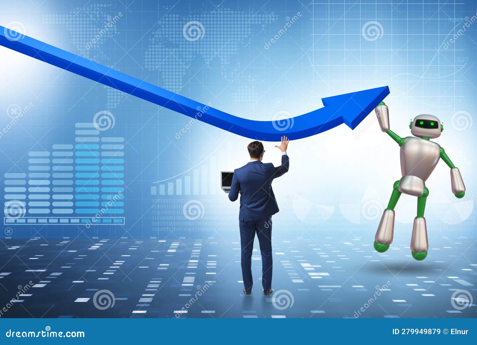 Artificial Intelligence Helping Support Economic Growth Stock Image ...