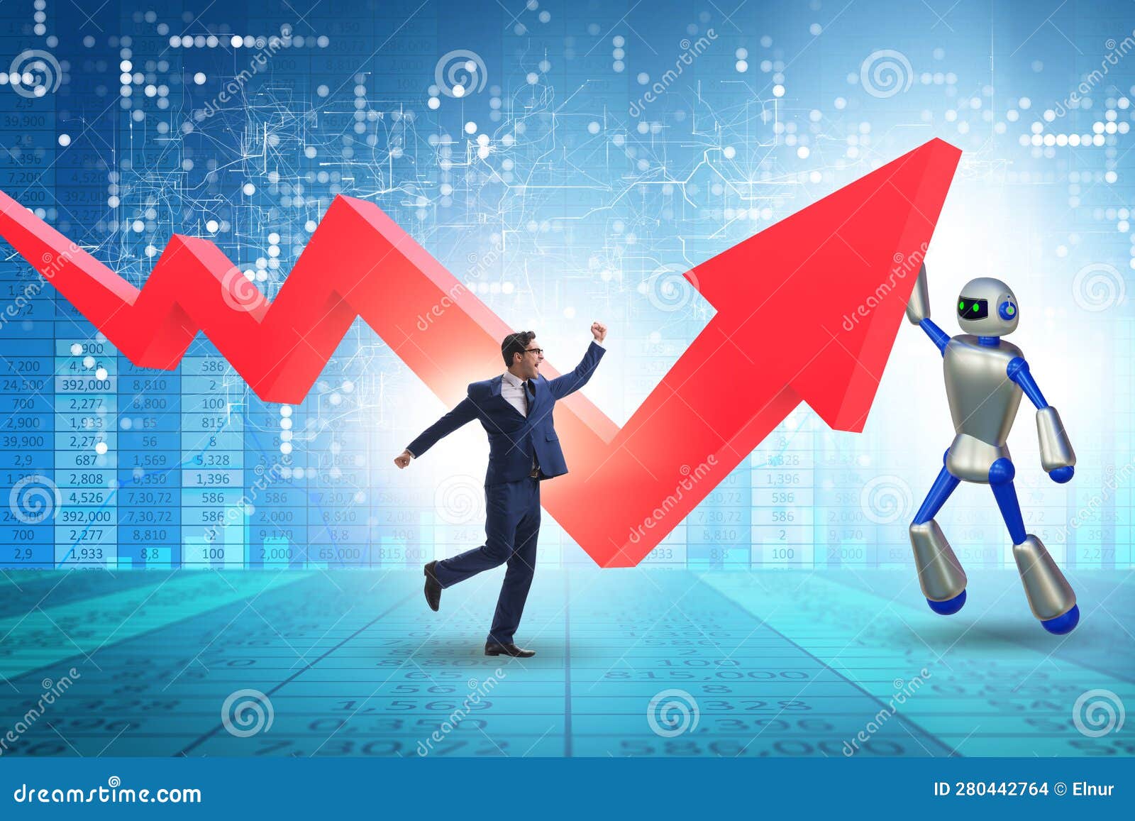 Artificial Intelligence Helping Support Economic Growth Stock Photo ...