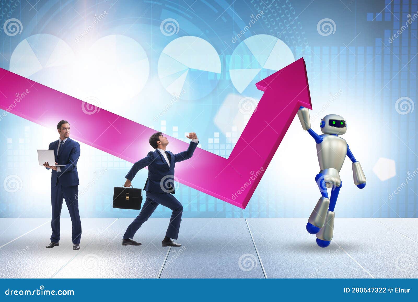 Artificial Intelligence Helping Support Economic Growth Stock Photo ...
