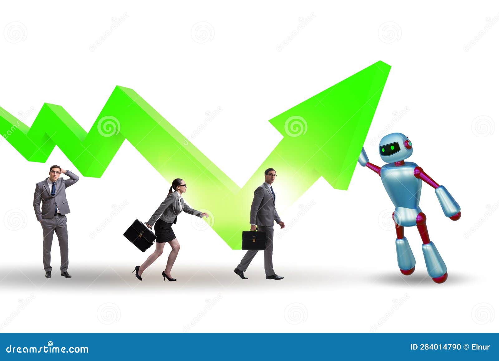 Artificial Intelligence Helping Support Economic Growth Stock Photo ...