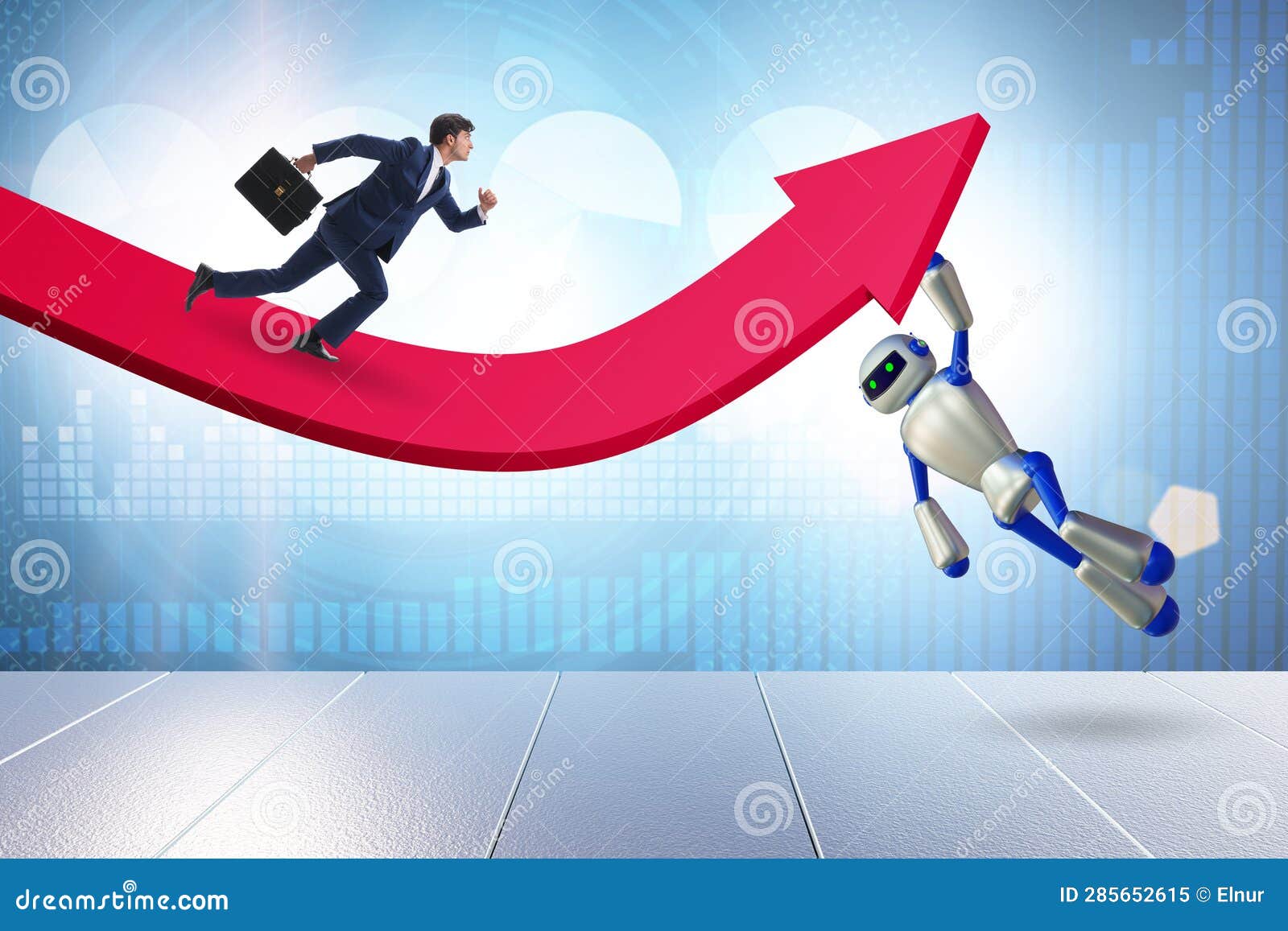 Artificial Intelligence Helping Support Economic Growth Stock Image ...