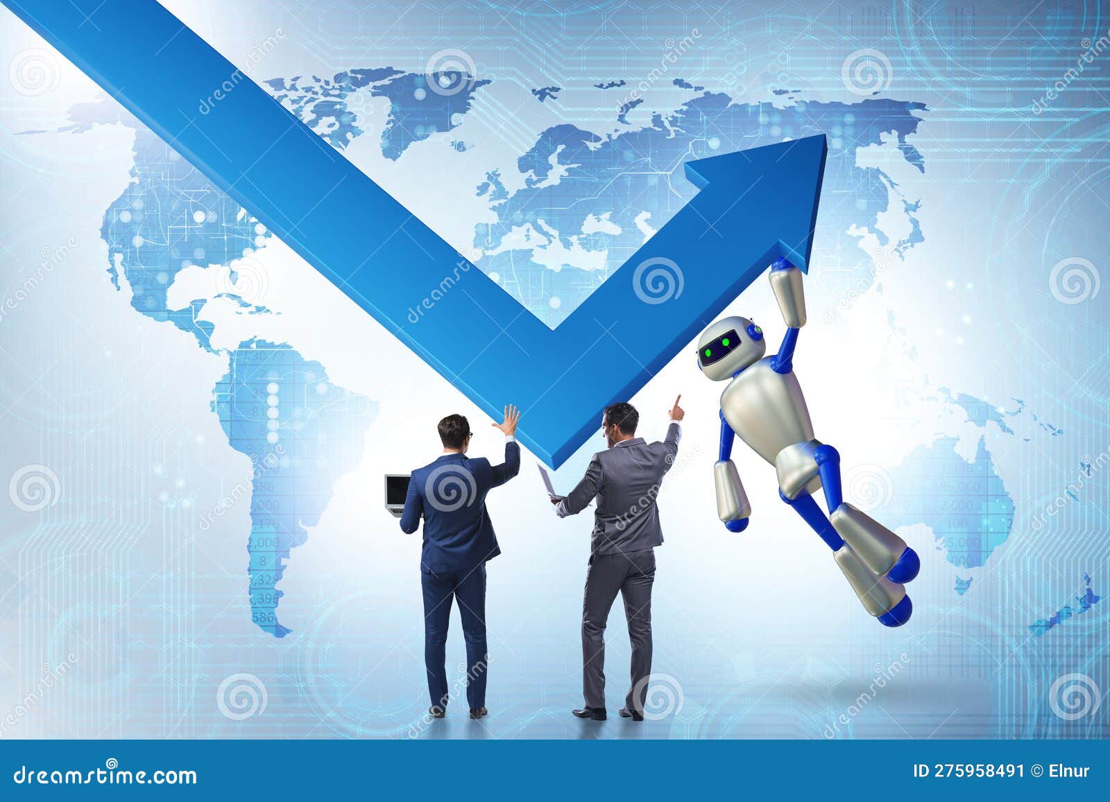 Artificial Intelligence Helping Support Economic Growth Stock Image ...